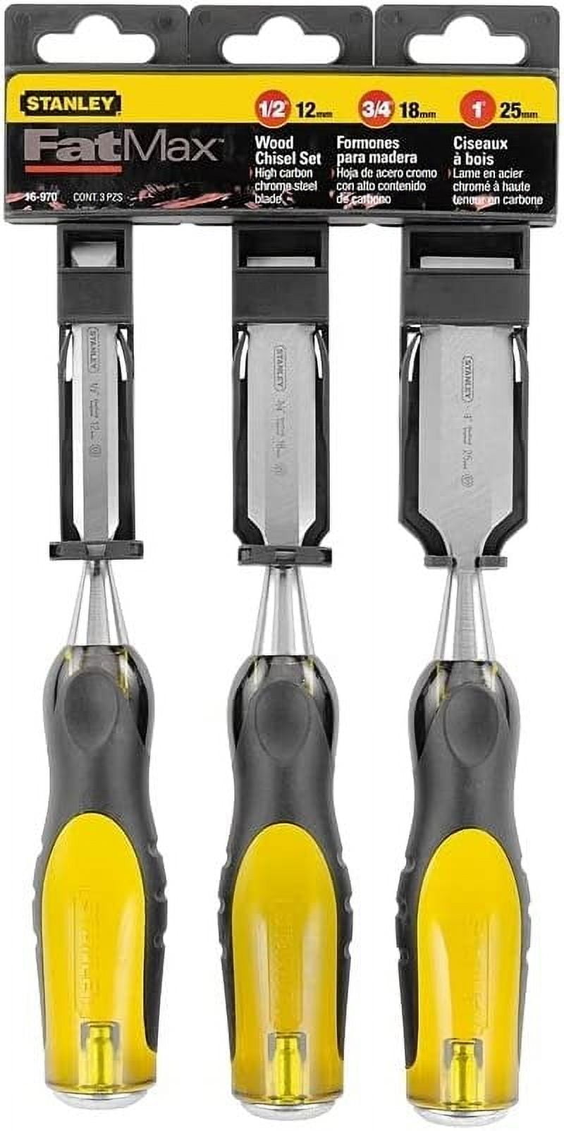 Stanley Hand Tools 16-970 3 Pc FatMax Short Blade Chisel Set - Walmart.com
