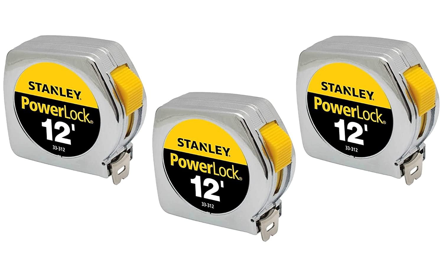 Stanley Metal Utility Construction 12' PowerLock Tape Measure, Heavy ...