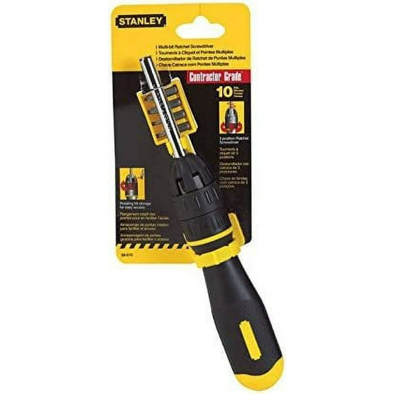 Stanley 10-in-1 Multi Bit Ratchet Screwdriver with Magnetic Ratcheting ...