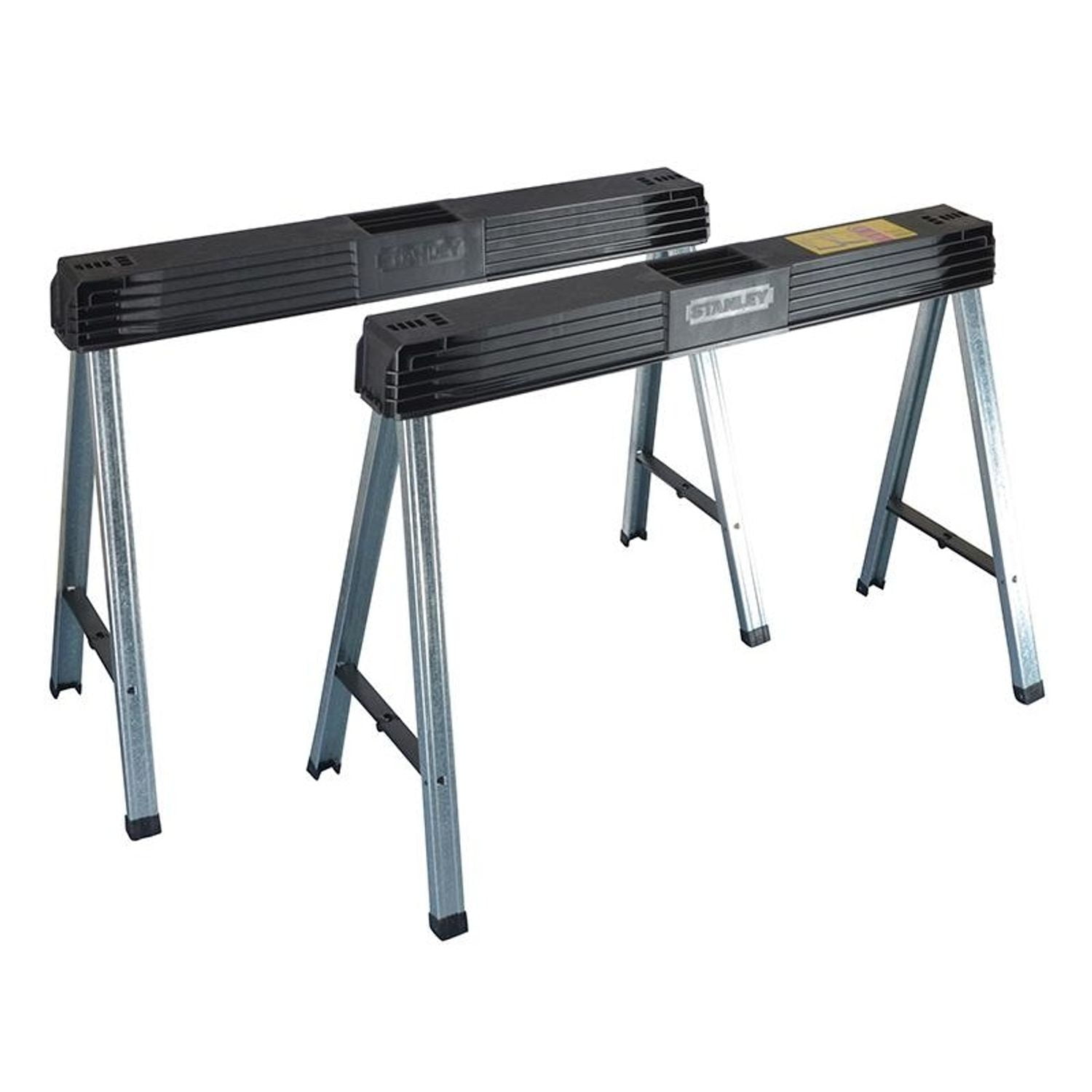Stanley Hand Tools Folding Metal Leg Sawhorses (twin Pack) - Walmart.com
