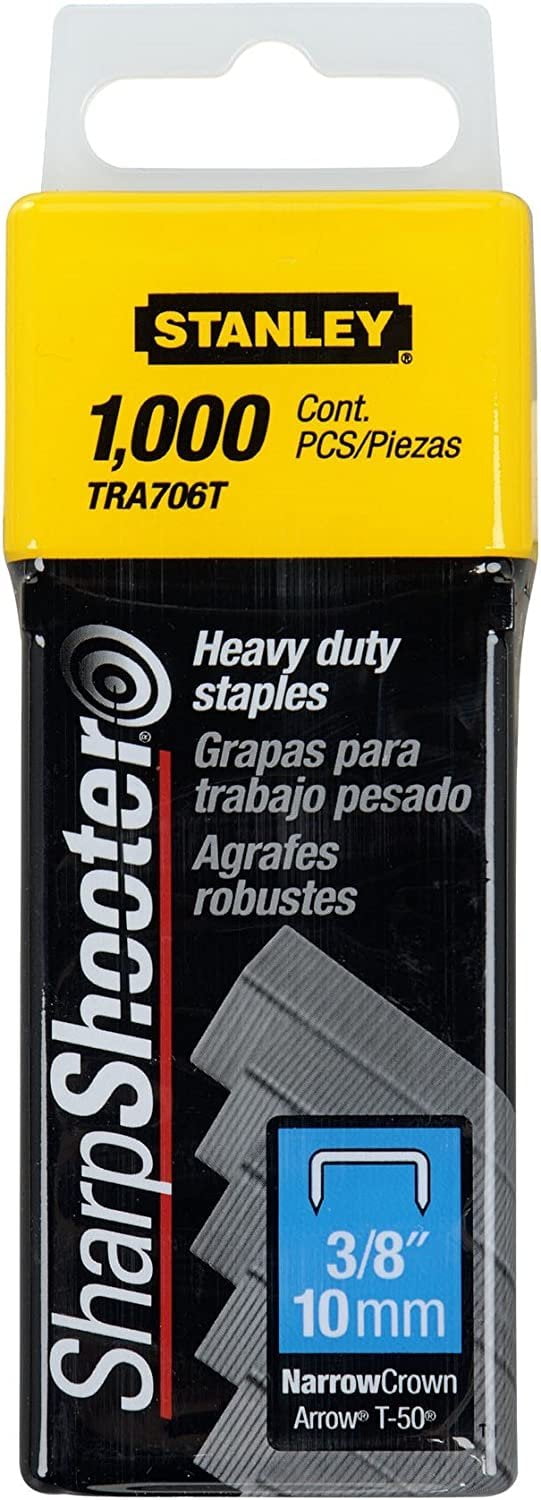 Stanley Hand Tools TRA706T 3/8" Sharp Shooter Narrow Crown H-D Staples ...