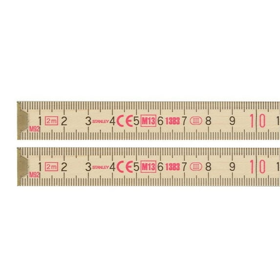 Stanley Hand Tools Wooden Folding Rule 2m - Walmart.com