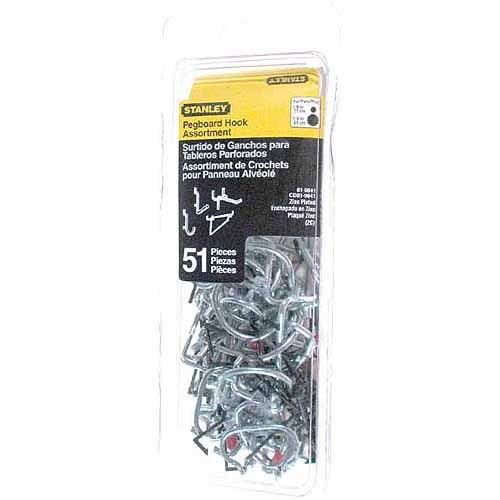 Stanley Hardware 819841 51-Piece Pegboard Hook Assortment - Walmart.com