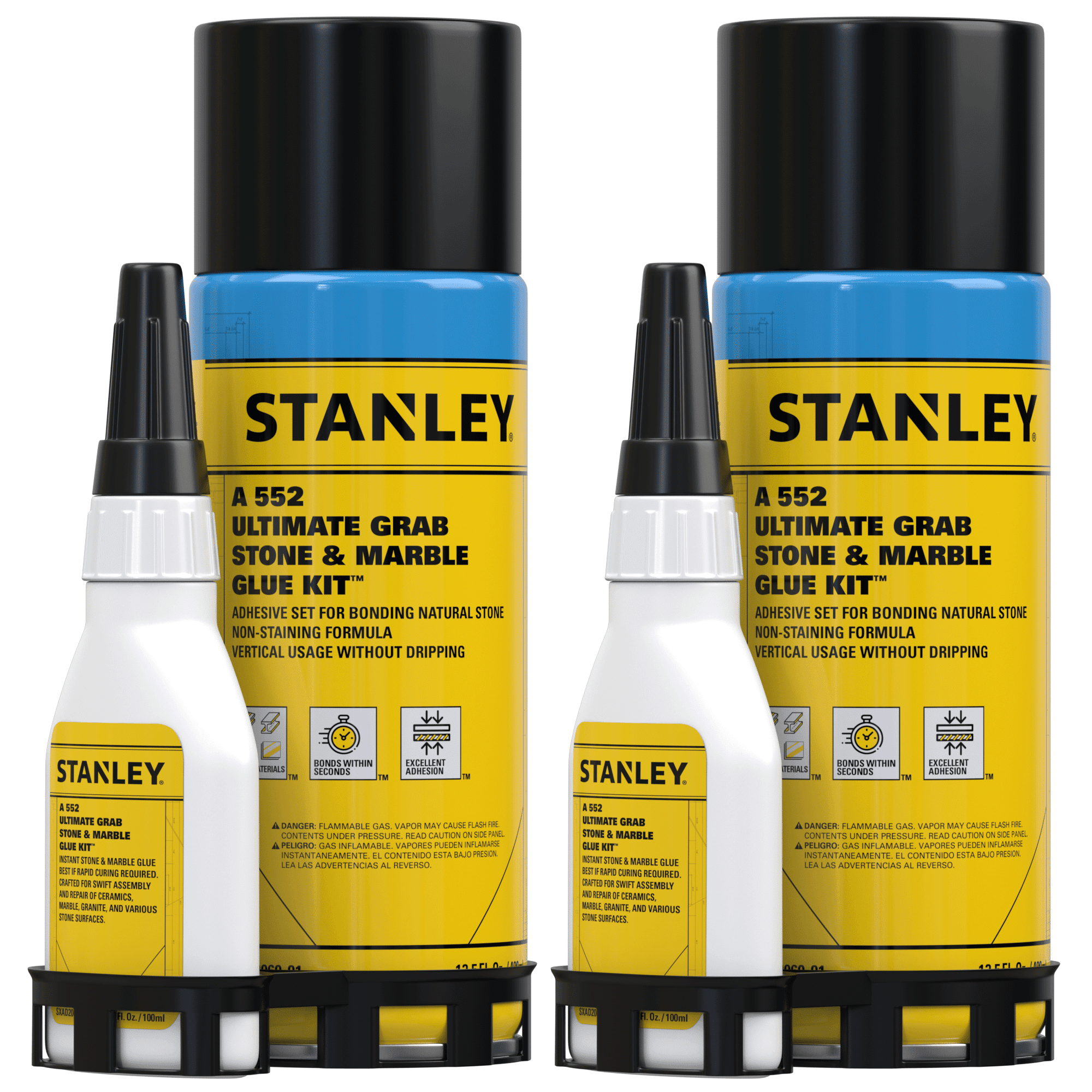 Stanley Instant Stone & Marble Glue-Adhesive & Activator,(3.4 oz.-13.5 ...