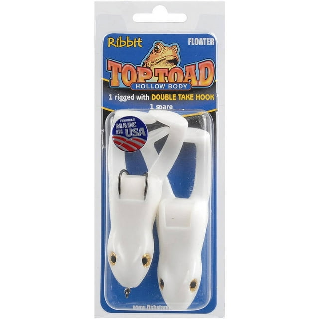 Stanley Jigs SRFT2-200 Top Toad Rigged White 2/Pk Fishing Frog Lure Soft Plastic - Walmart.com