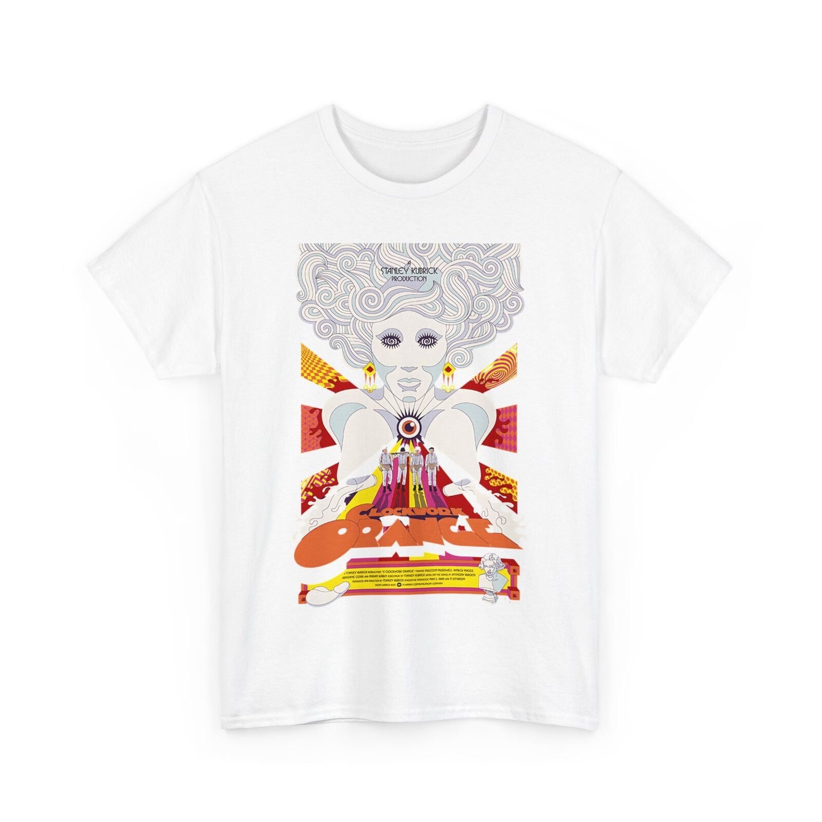Stanley Kubrick Clockwork Orange Movie T Shirt Unisex Heavy Cotton Tee ...