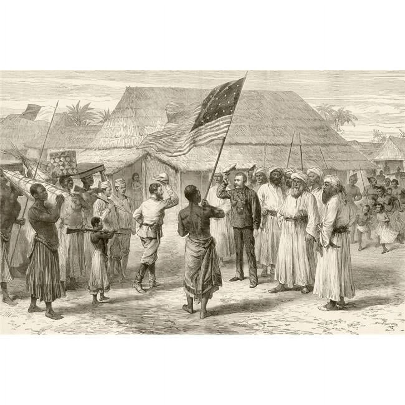 Stanley Meets with Livingstone At Ujiji on the Shores of Lake ...