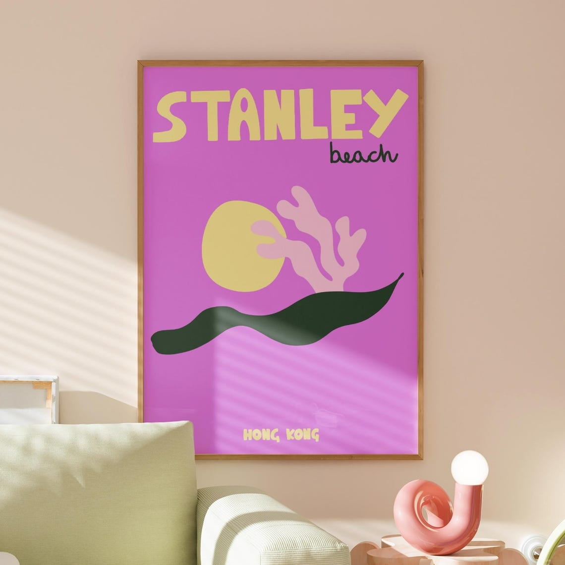 Stanley Poster, Preppy Travel Wall Art, Minimal Tropical Print, Preppy Summer Beach Decor ...