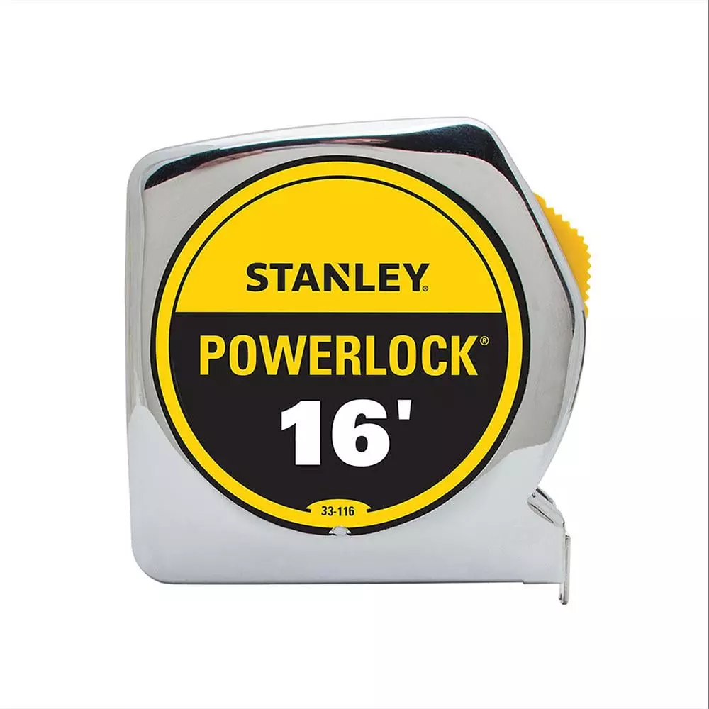 Stanley PowerLock Tape Measure 16 ft. Secure Blade Lock Metal Measuring ...