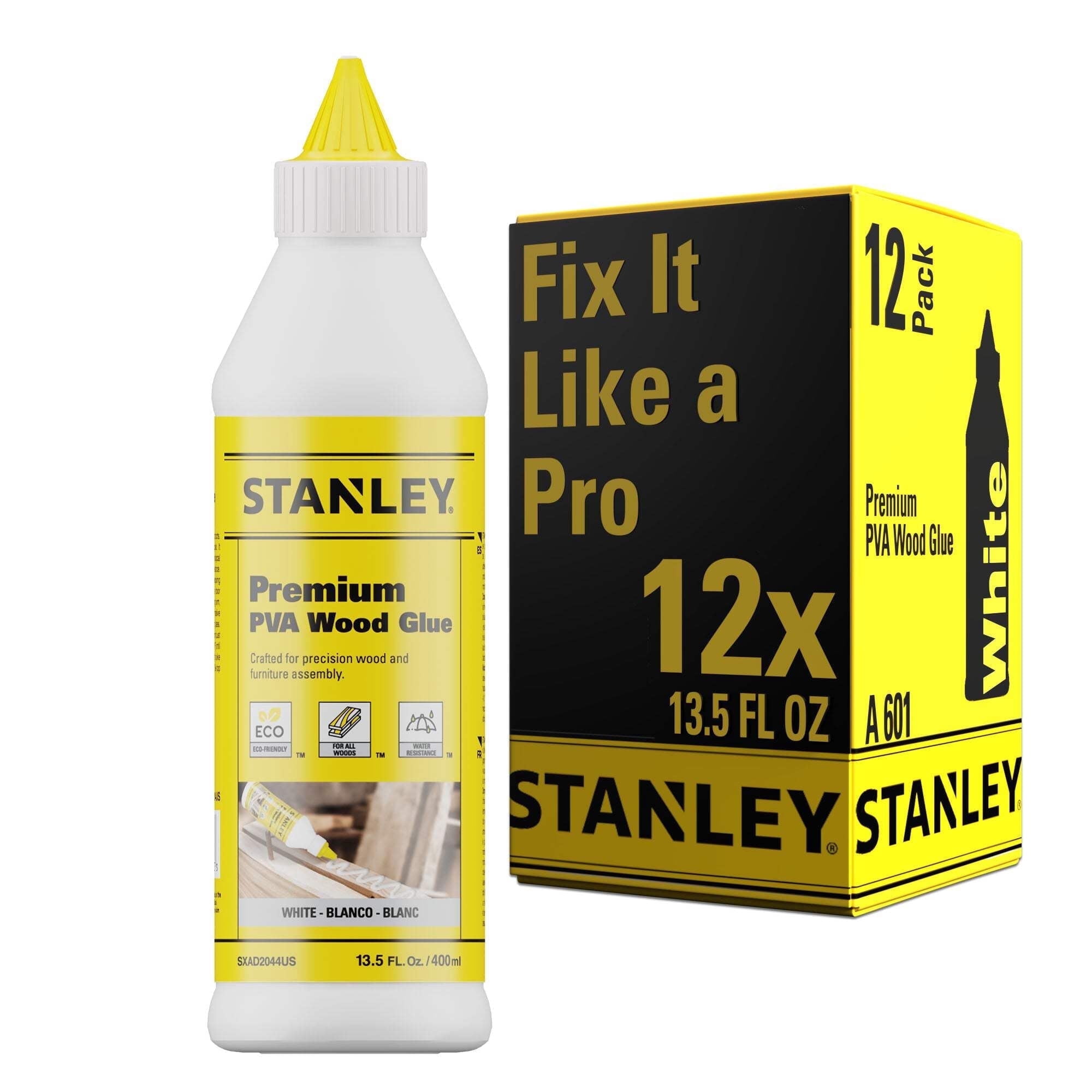 Stanley Premium PVA Wood Glue, D3, 13.5oz-12 Pack - Walmart.com