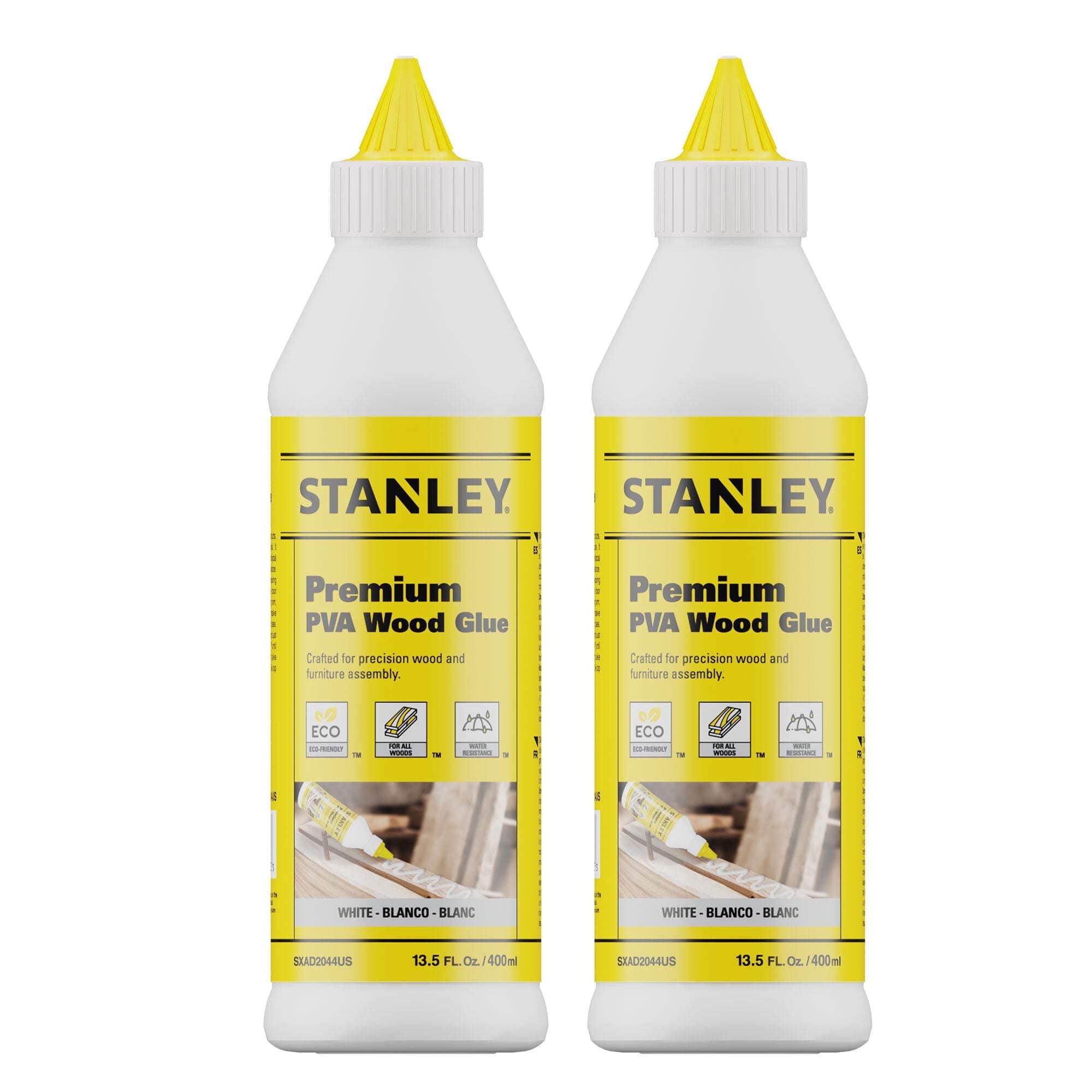 Stanley Premium PVA Wood Glue,D3, 13.5oz-2 Pack - Walmart.com