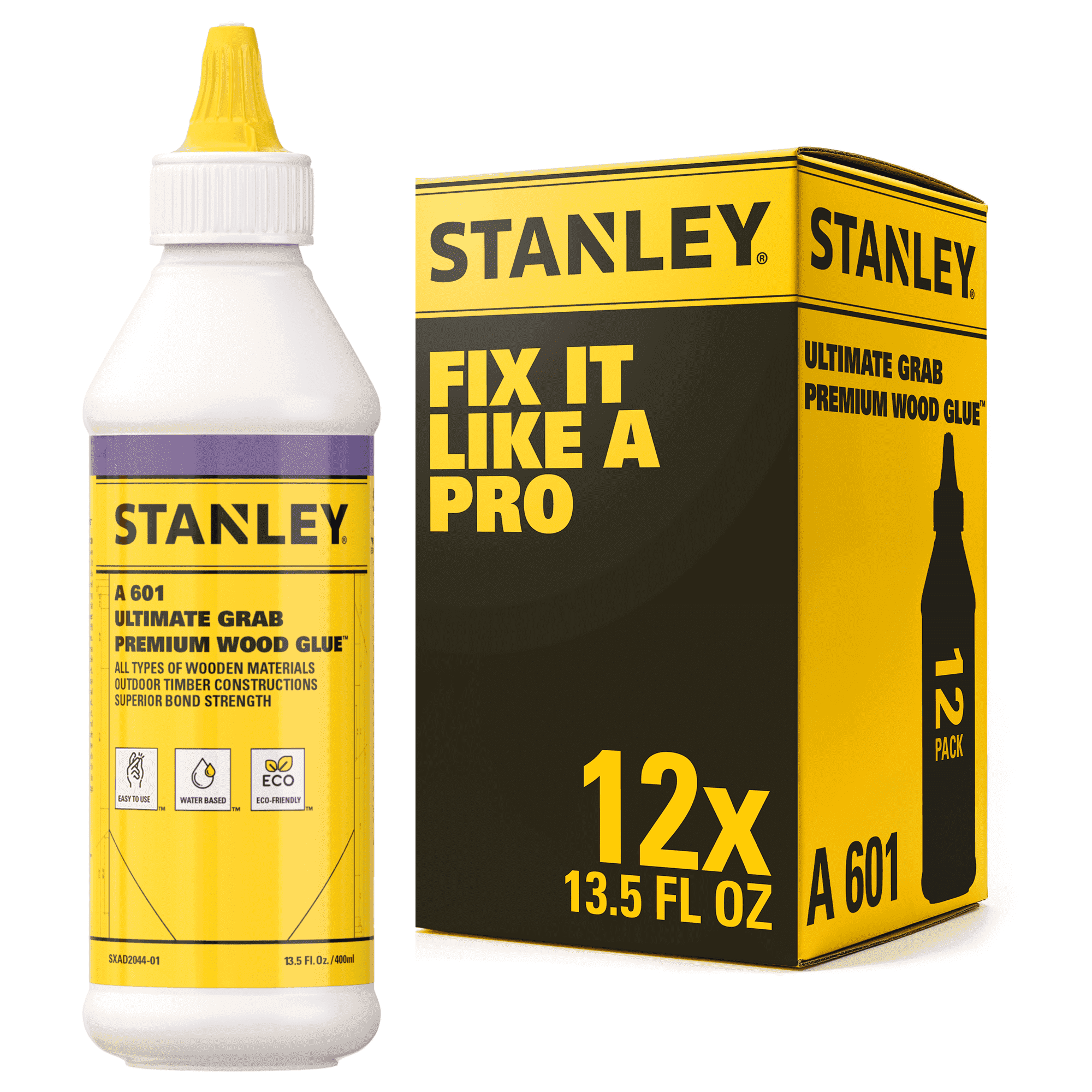 Stanley A601 Premium Wood Glue, D3 Water-Resistant Adhesive for ...