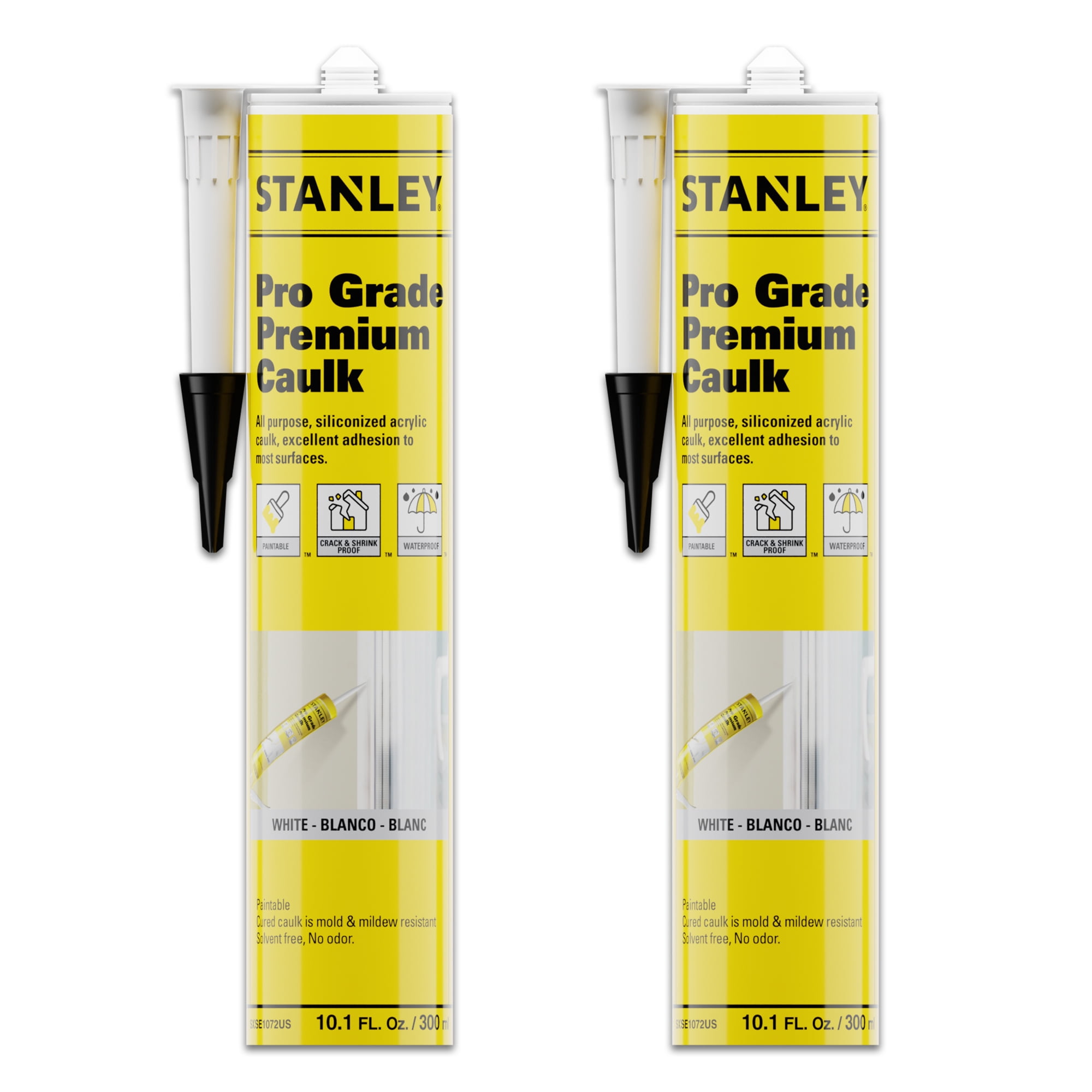 Stanley Pro Grade Premium Caulk - Siliconized Sealant, 10.5 fl oz-2 ...