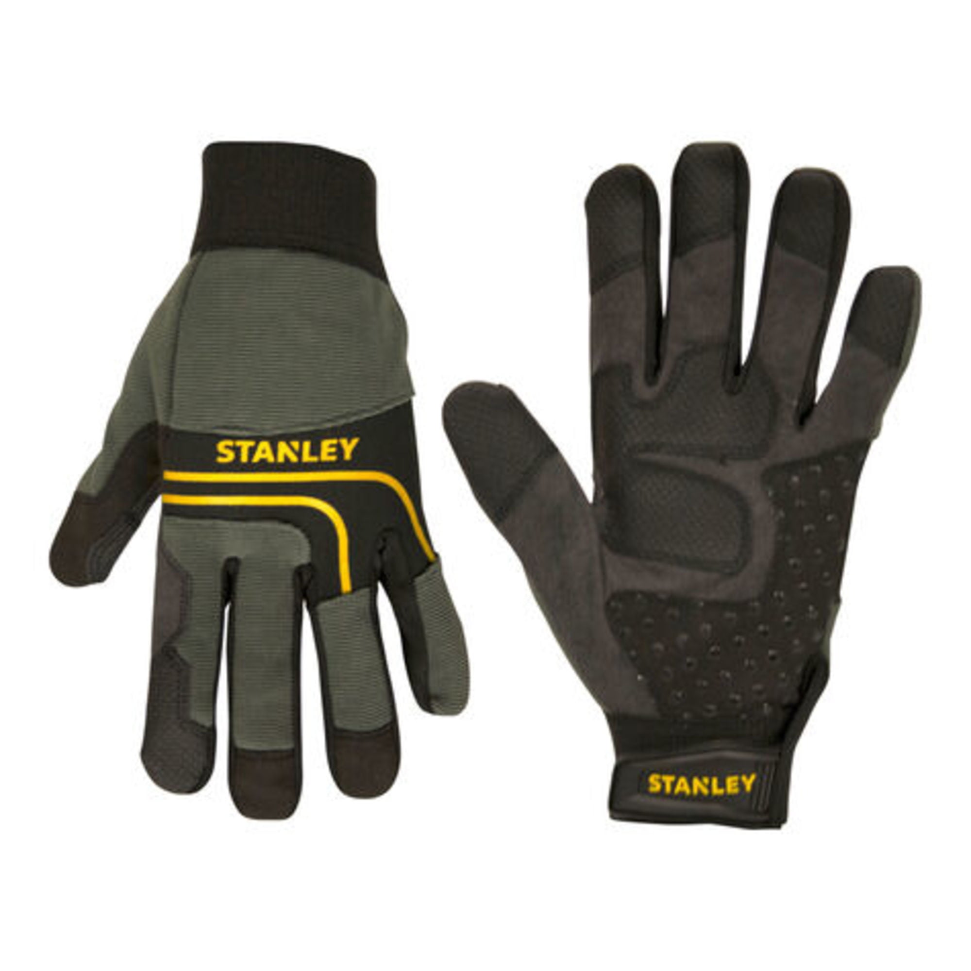 Stanley S77651 Synthetic Leather Multi-Purpose Gloves with Silicone ...
