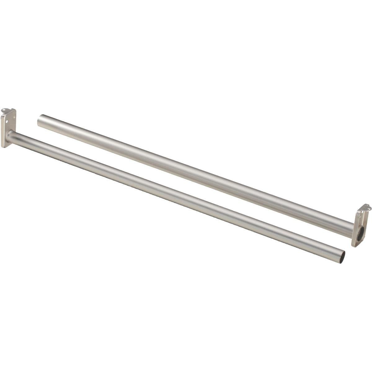 Stanley S840-264 Adjustable Closet Rod,Satin Nickel - Walmart.com