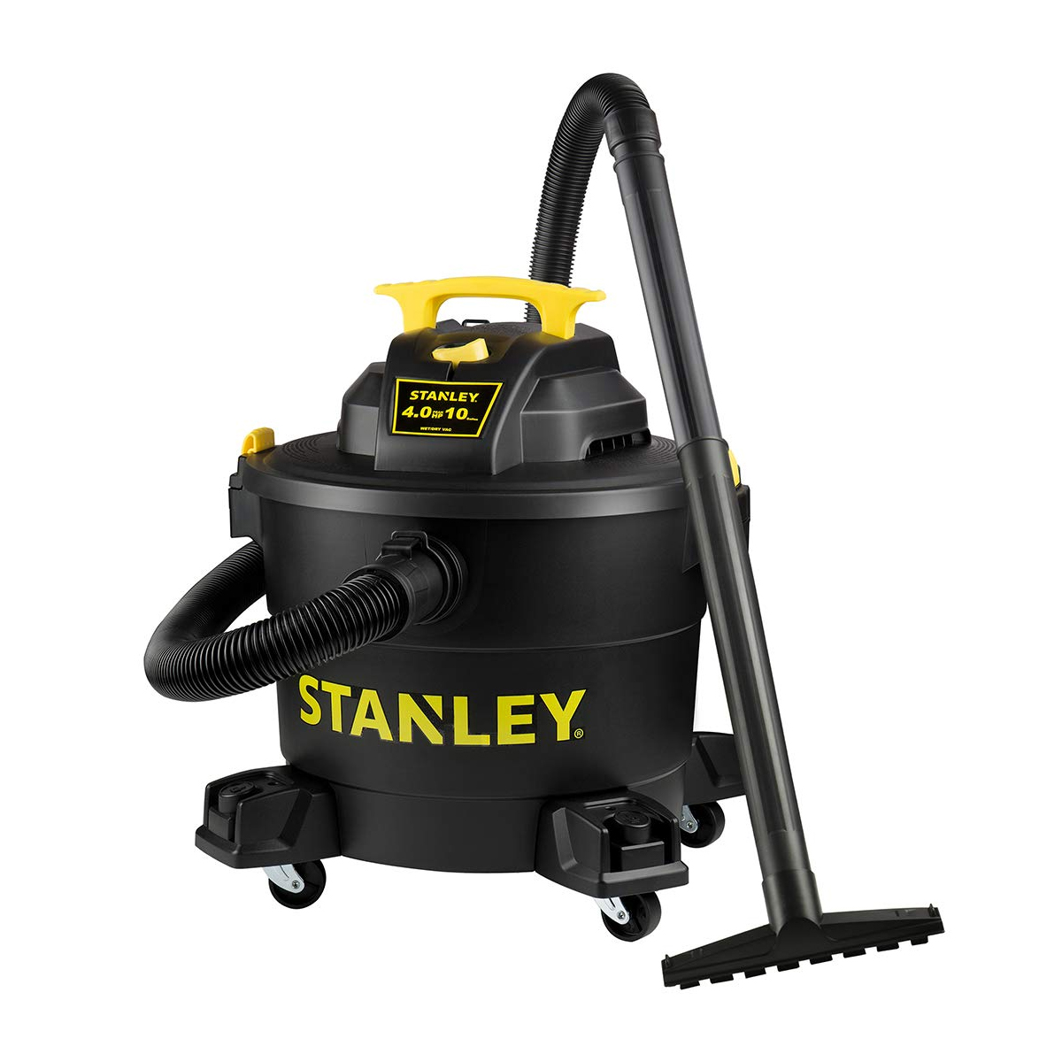 STANLEY 8 gal Stainless Steel Wet Dry Vacuum with Hose Accessories and ...