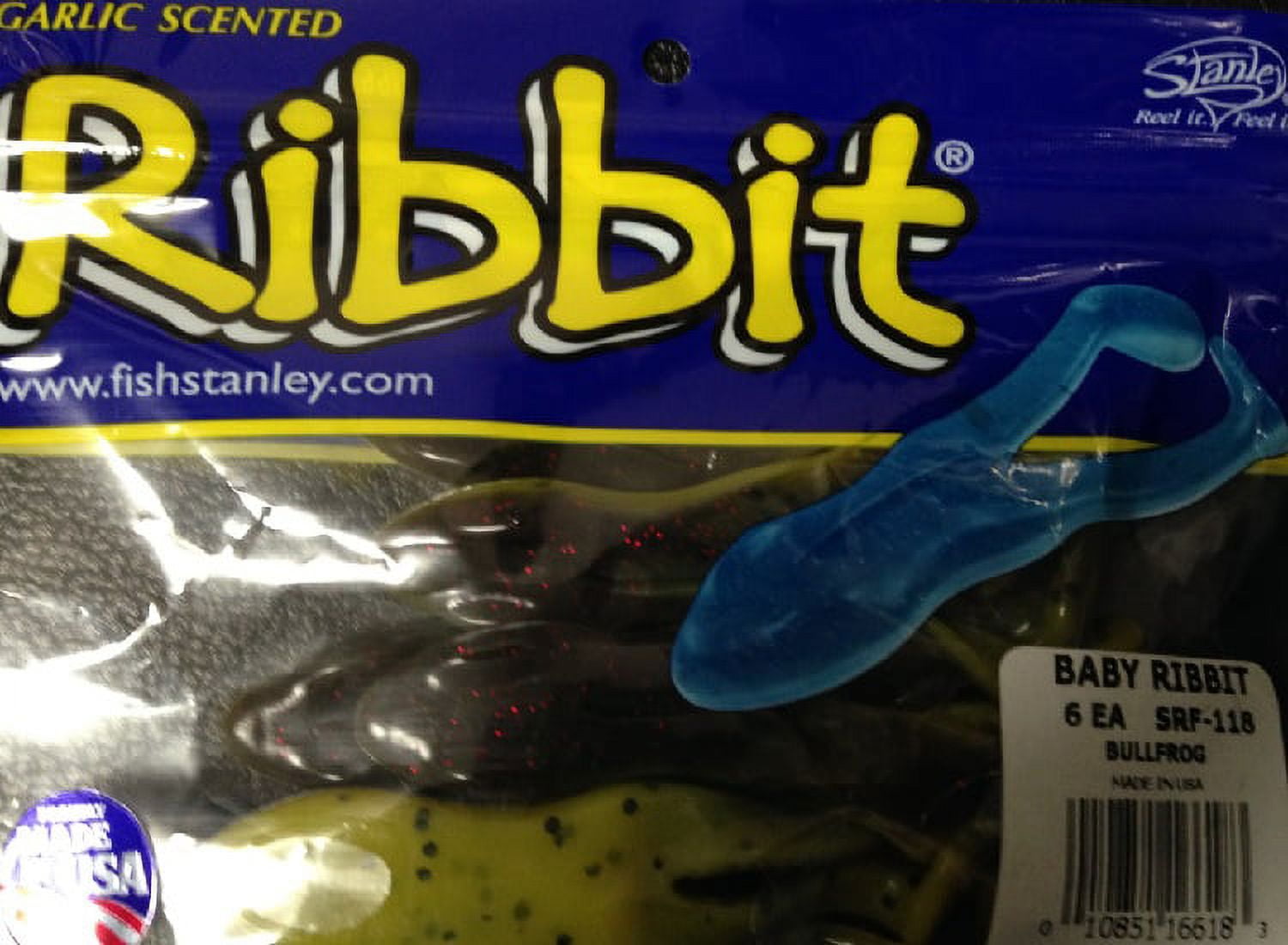 Stanley SRF-118 Baby Ribbit Frog Unrigged 3 1/4" Bullfrog Unrigged ...