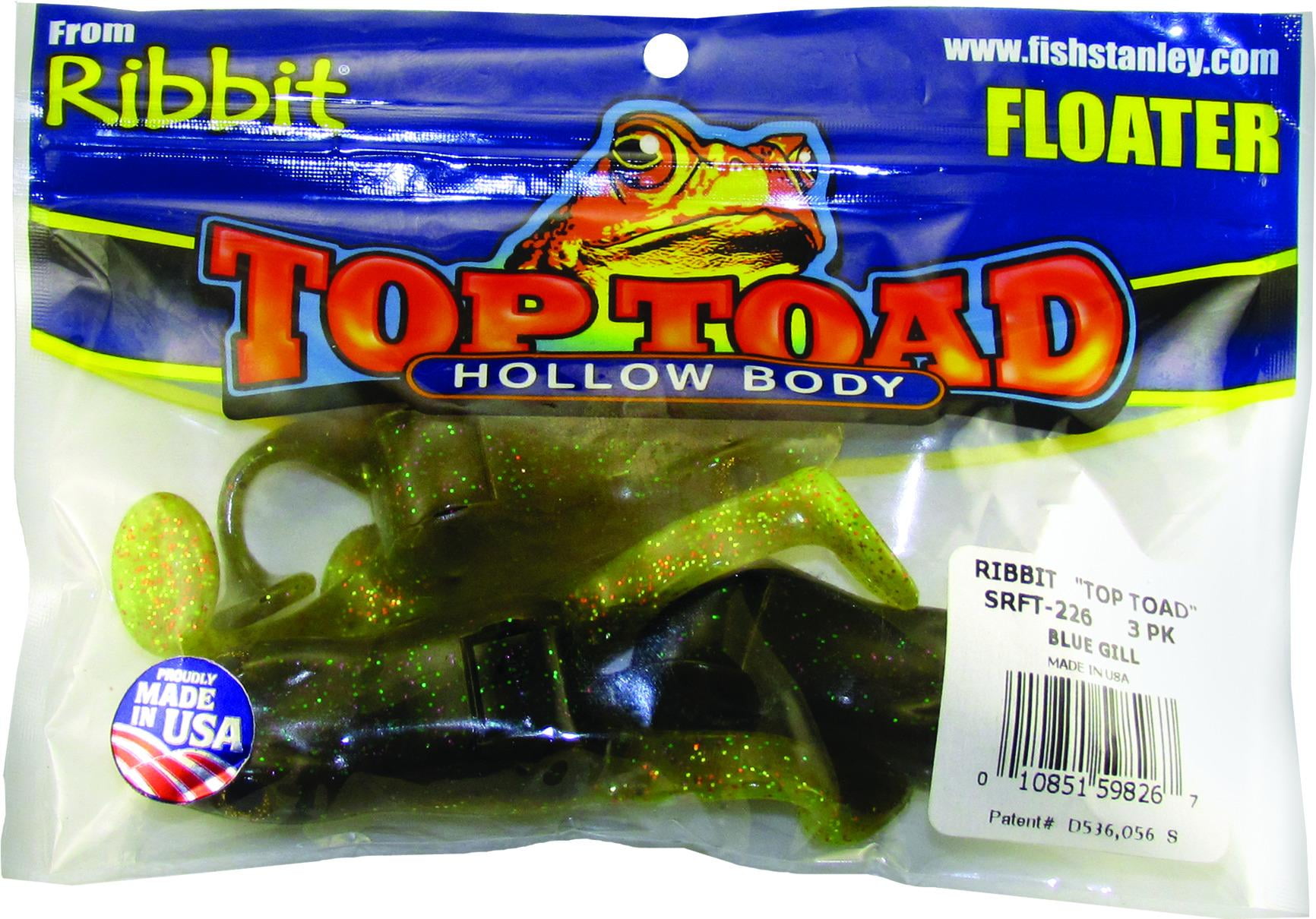 Stanley SRFT-226 Top Toad Hollow Body Frog Unrigged 4" Blue Gill ...