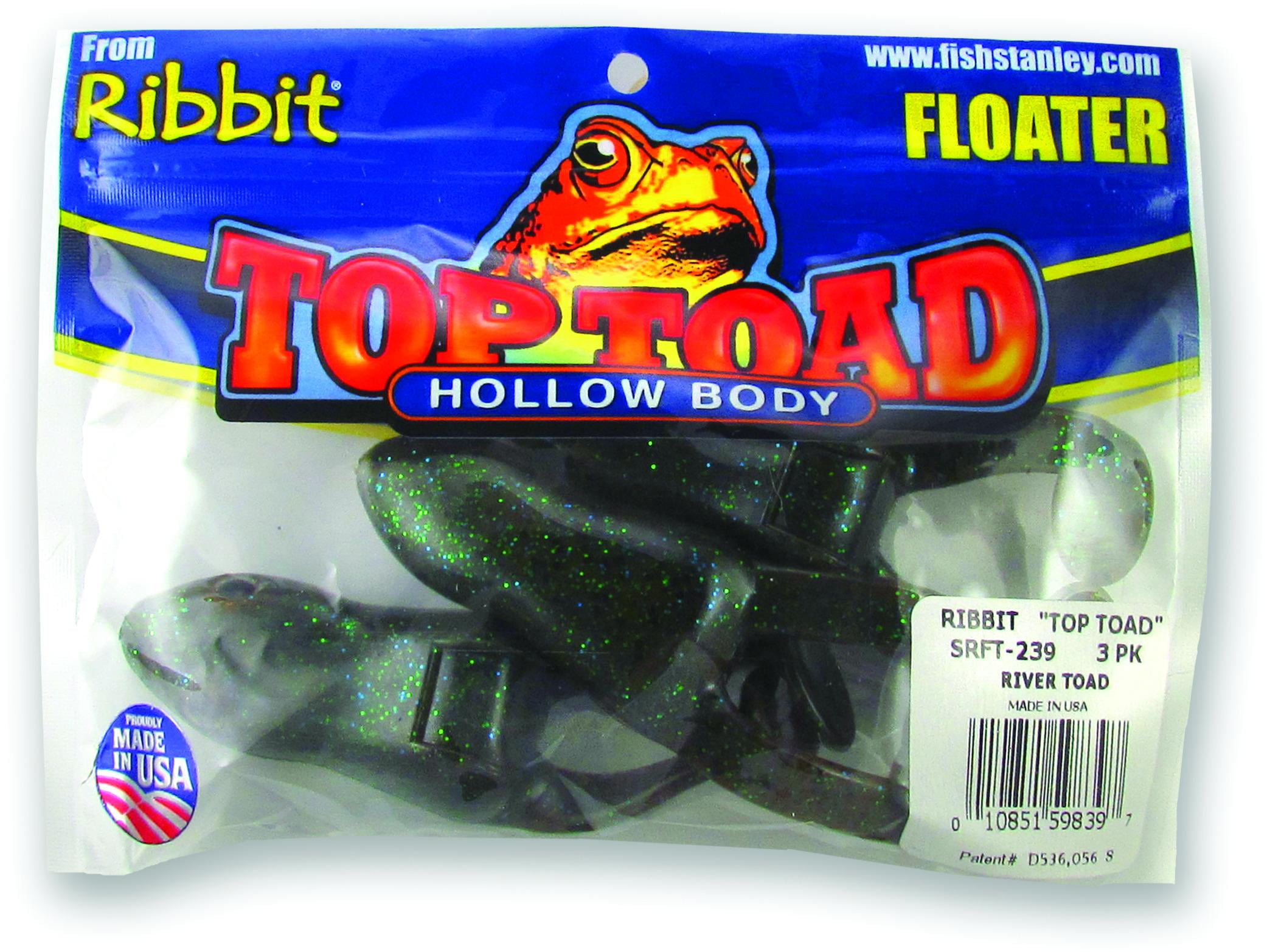 Stanley SRFT-239 Top Toad Hollow Body Frog Unrigged 4" River Toad ...