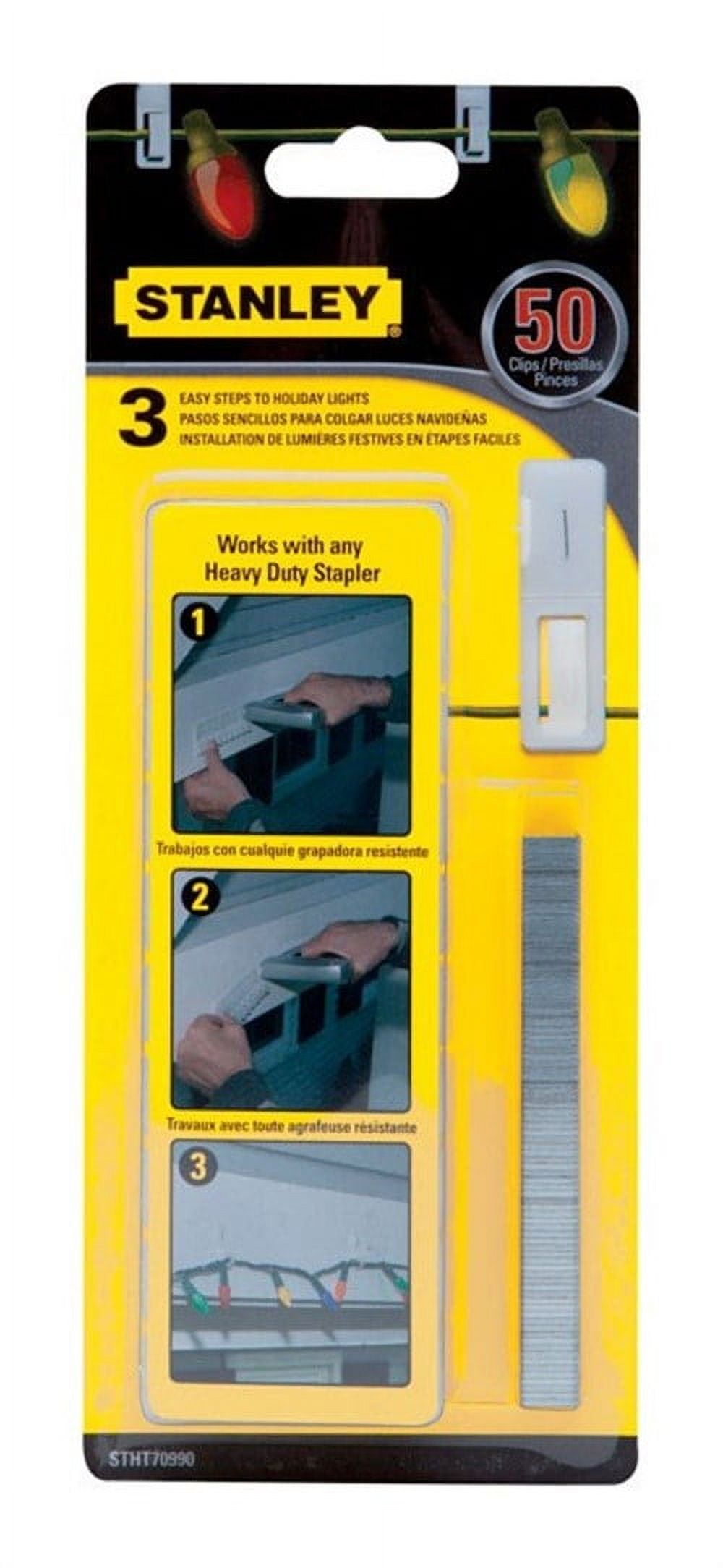 Stanley STHT70990C Holiday Light Hanging Clips & Staples, 50/Pack ...