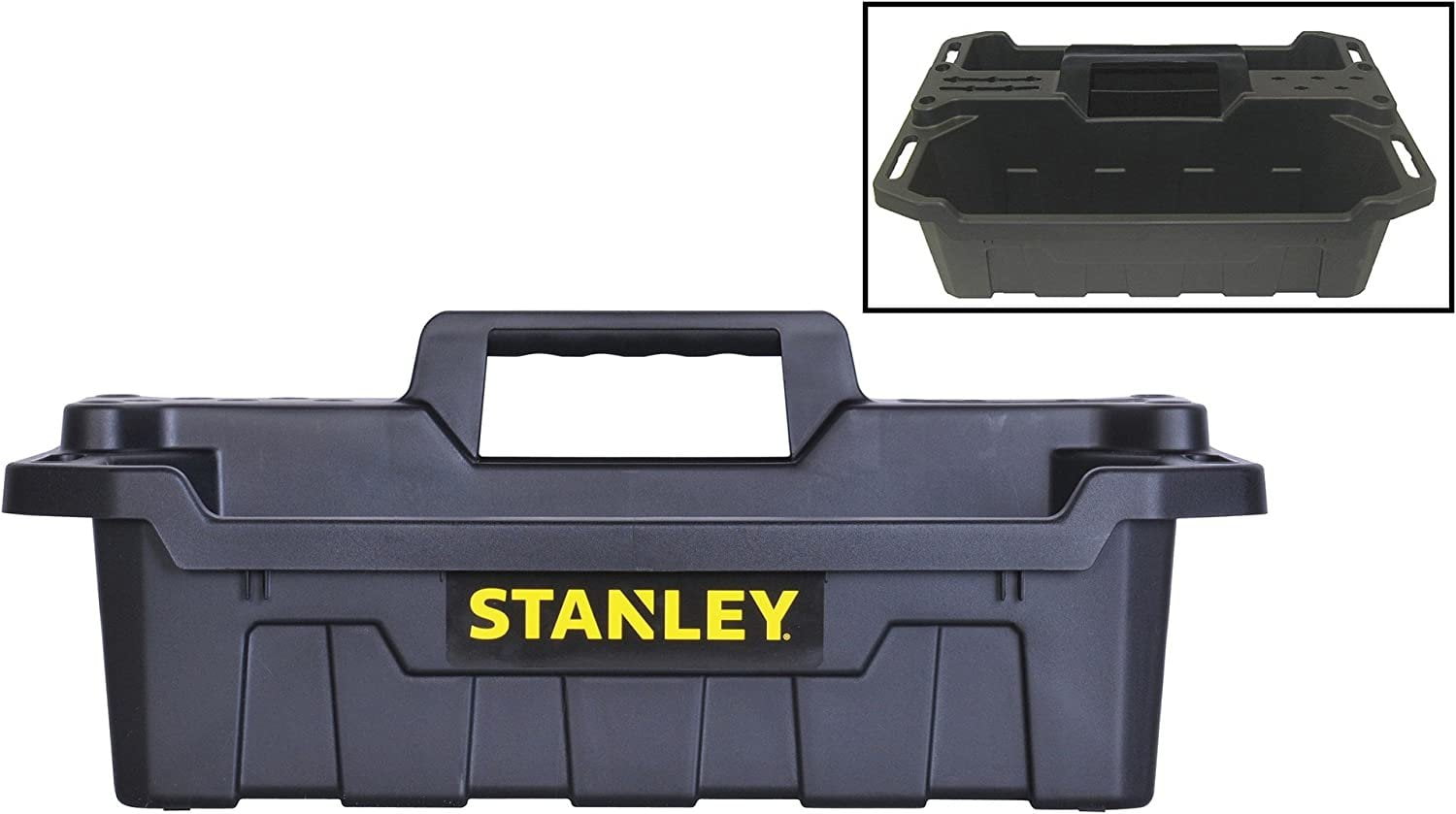 Stanley STST41001 19.34" X 13" X 7.6" Black Portable Storage Tote Tray ...