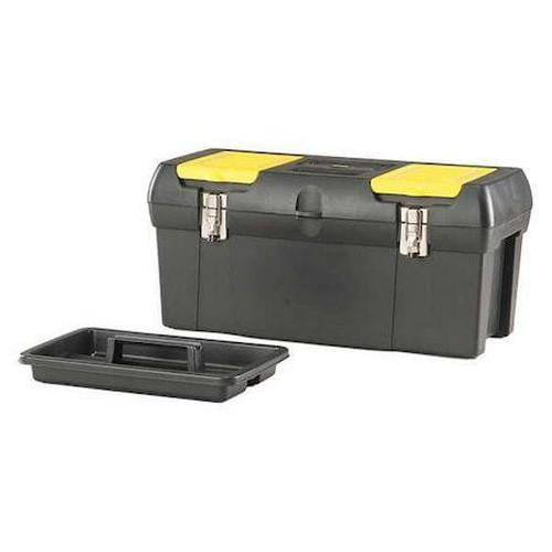 Stanley Series 2000 Tool Box, Plastic, Black/Yellow, 19 in W x 10-1/4 ...