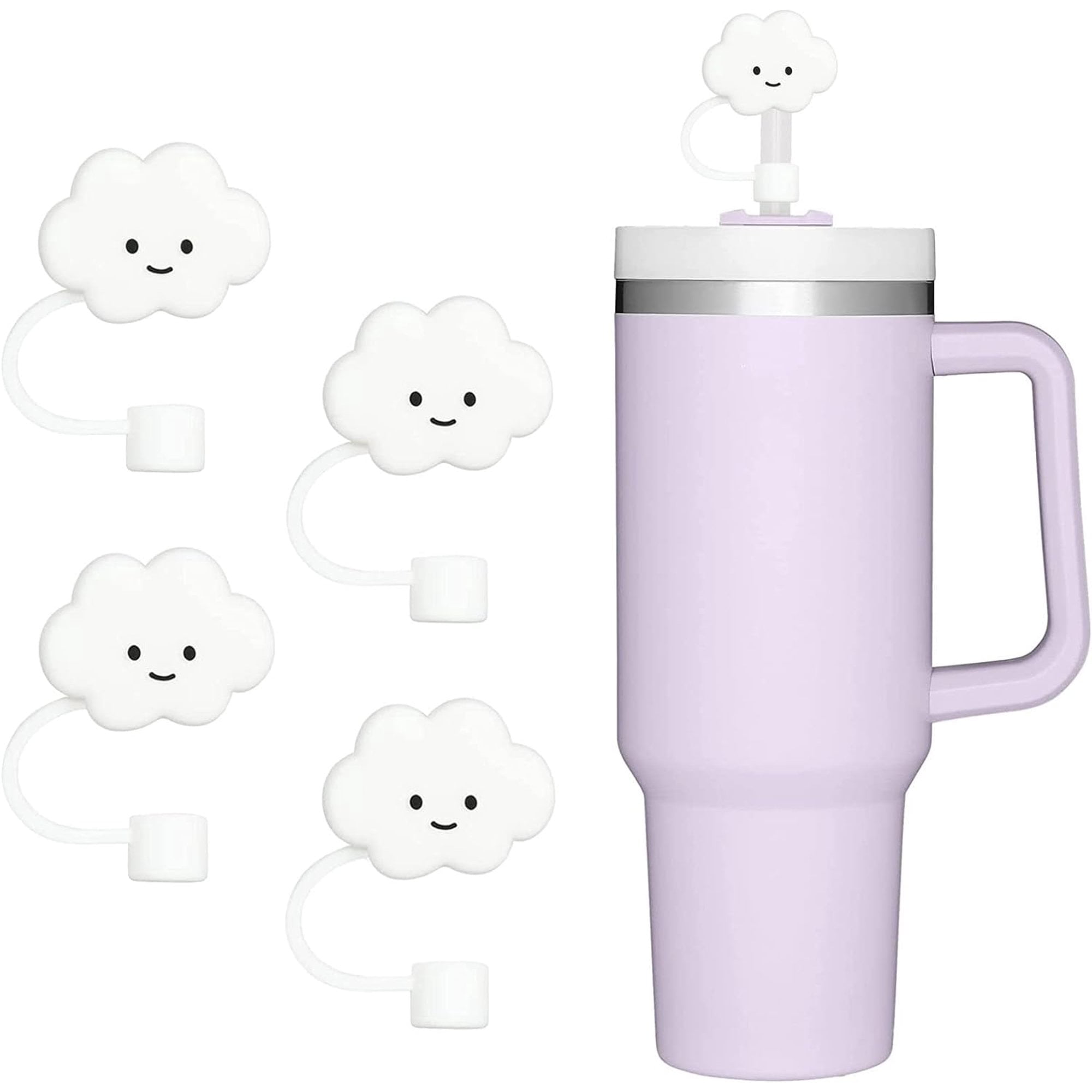 4pcs Silicone Stanley Straw Cover, Straw Covers 10mm, Cap for Stanley ...