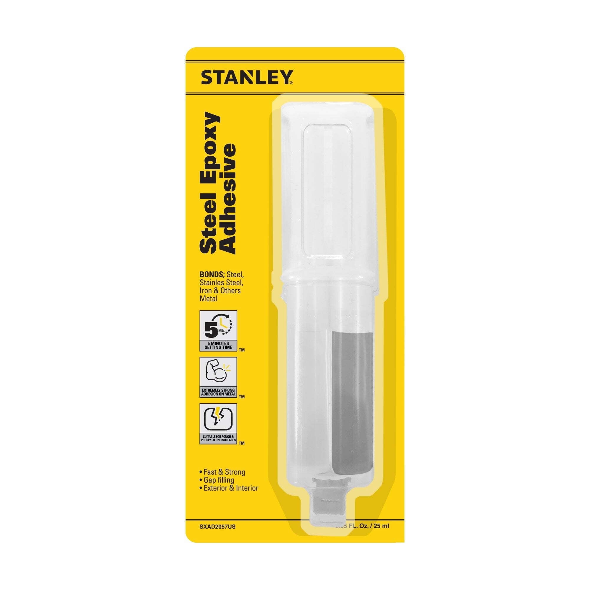 Stanley Steel Epoxy Adhesive - High Strength Bonding, 0.85oz-1 Pack ...