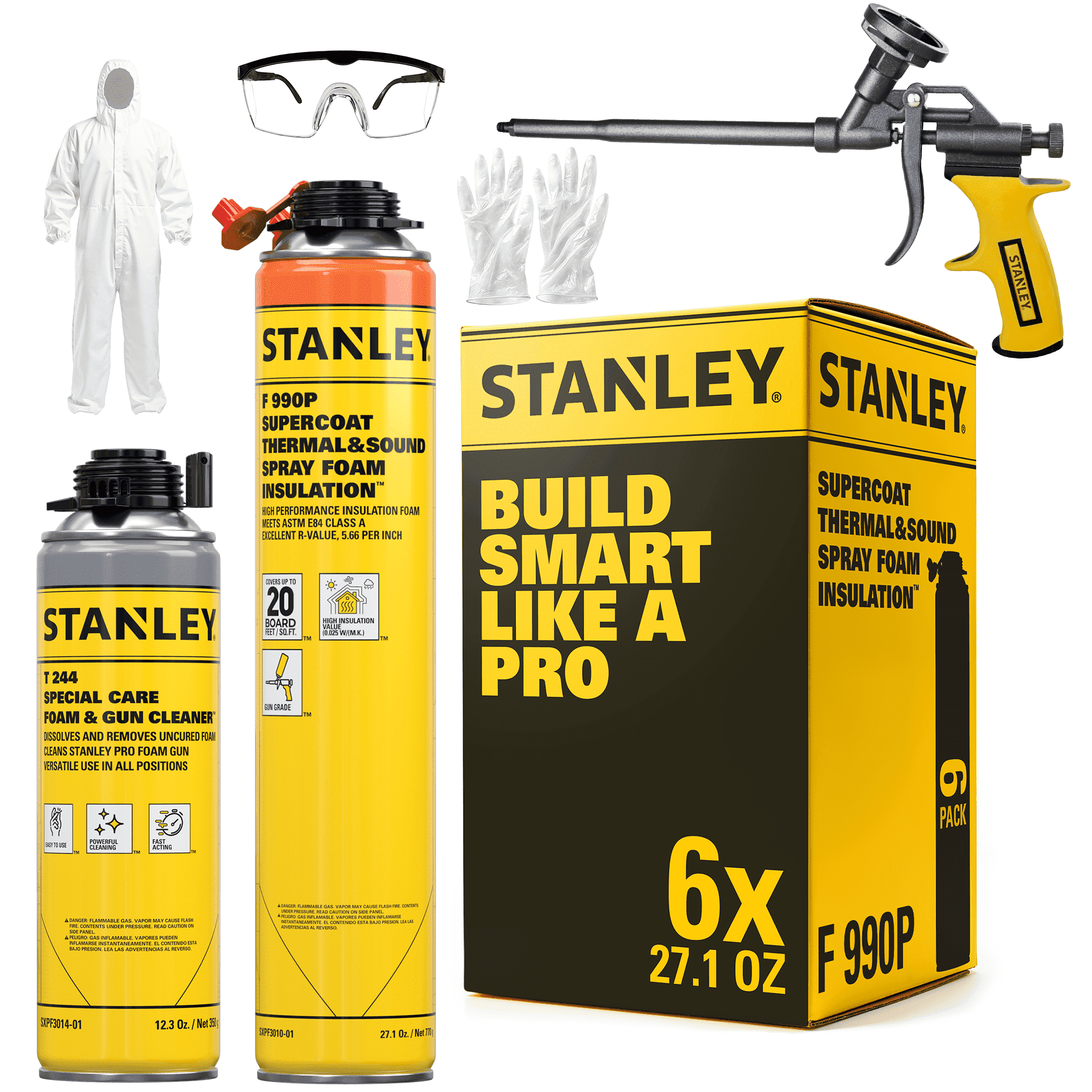 STANLEY, Insulation Kit, F990P, Fire Rated Closed Cell Spray Foam ...