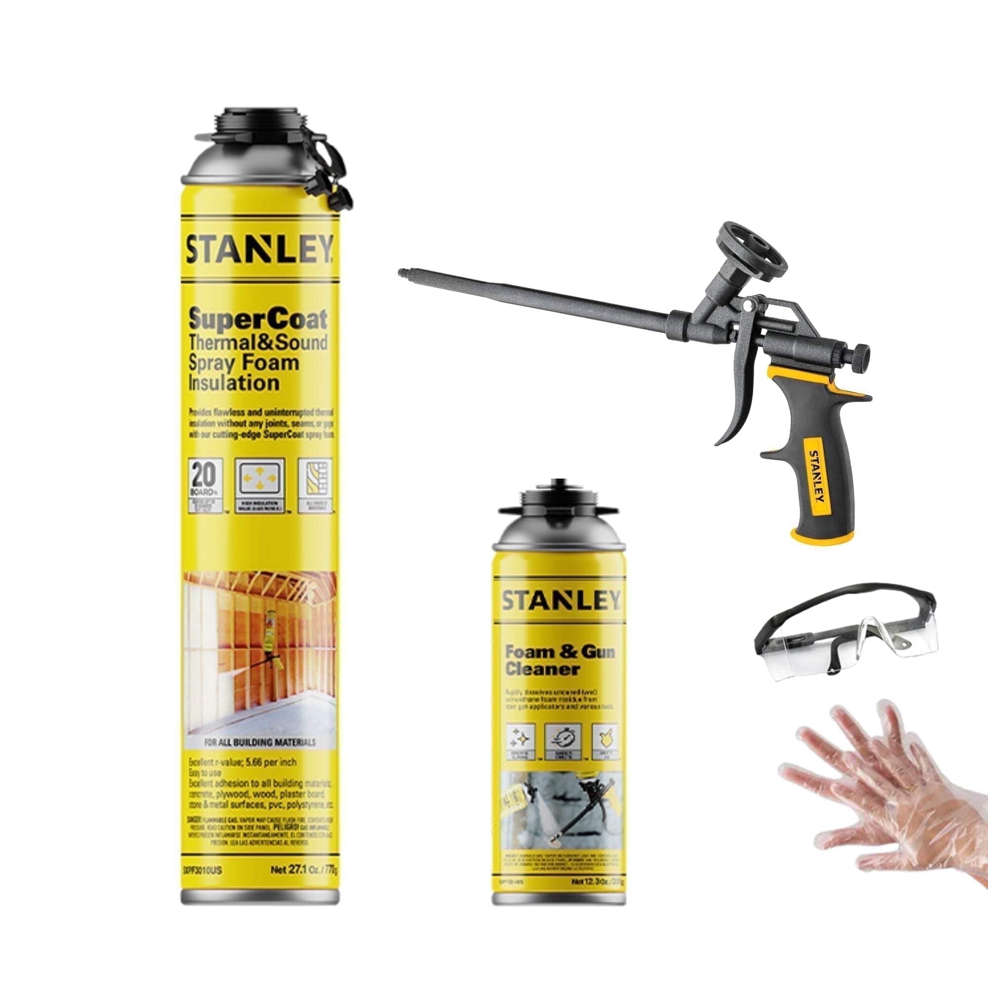 Stanley Supercoat Spray Foam Insulation - Closed Cell, 20 Board feet ...