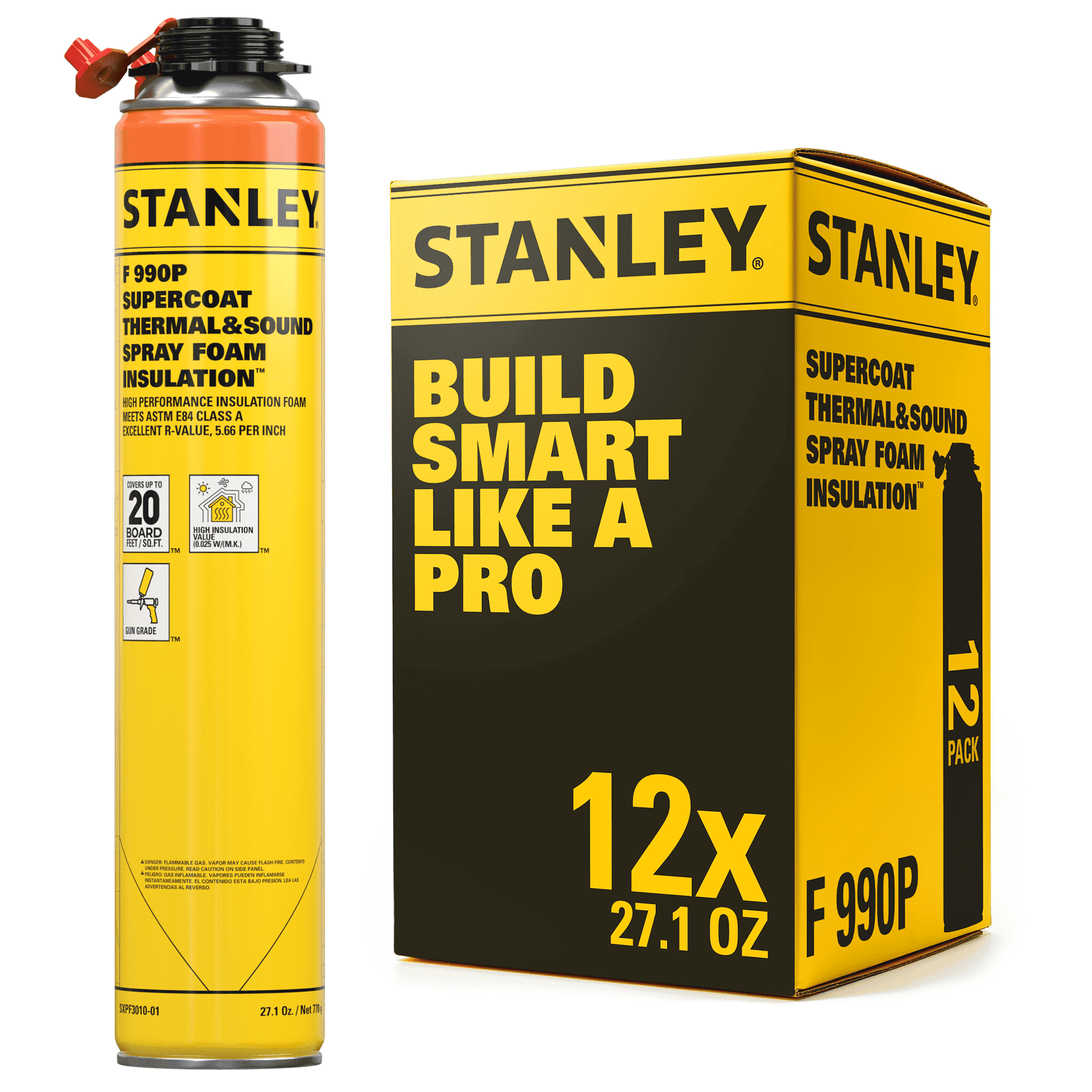 Stanley Supercoat Spray Foam Insulation-Closed Cell- 240 Board feet, 27 ...