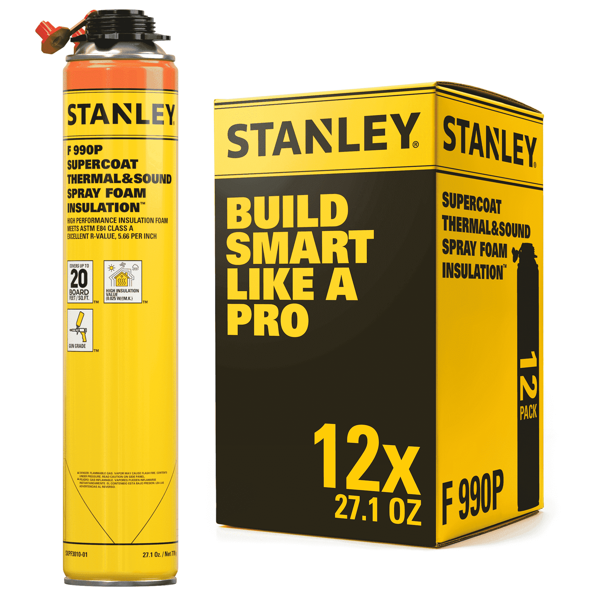 Stanley F990P SuperCoat Closed Cell Spray Foam Insulation (R-5.66 per ...
