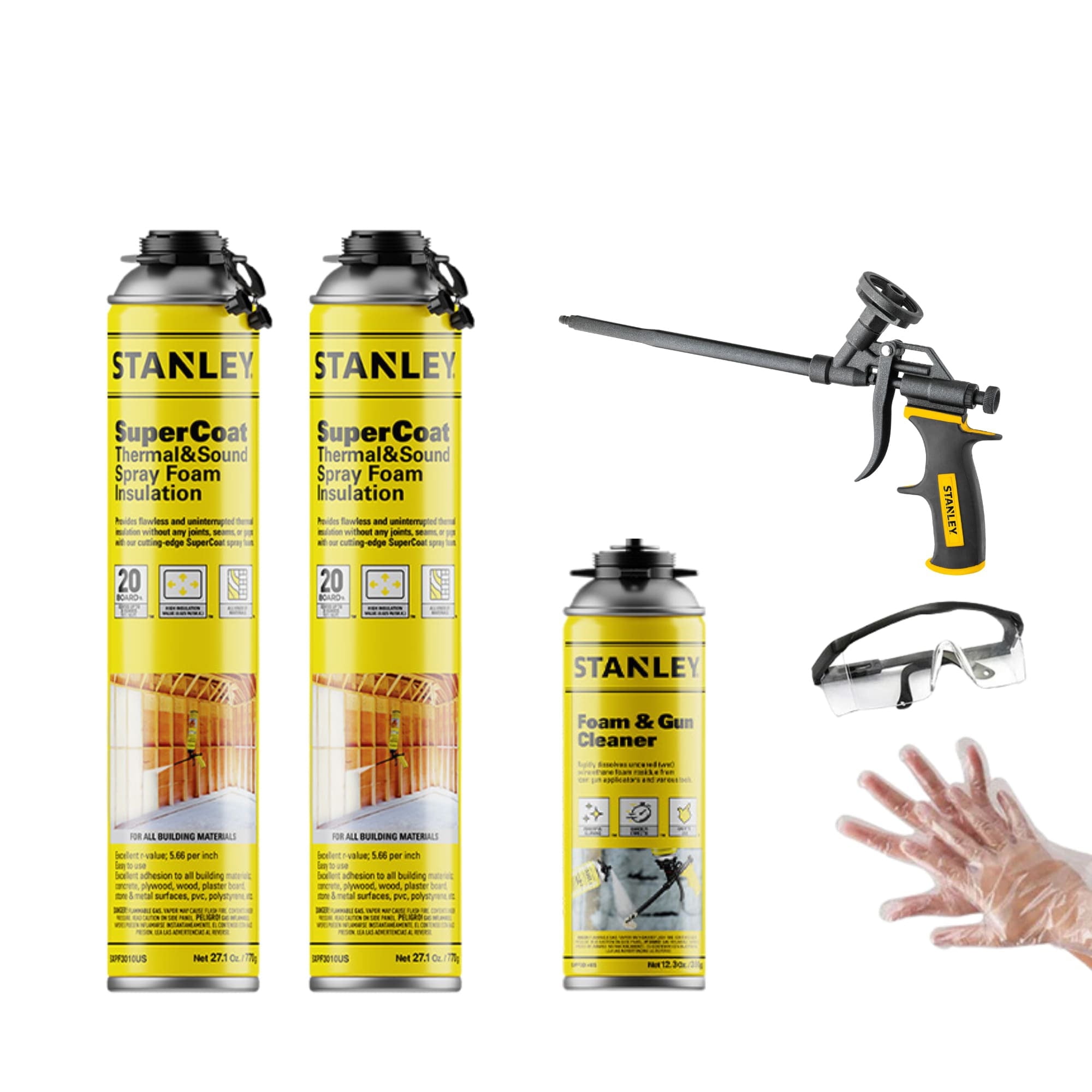 Stanley Supercoat Spray Foam Insulation - Closed Cell, 40 Board feet ...