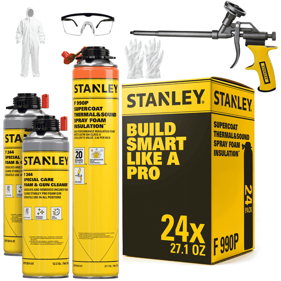 Stanley F990P SuperCoat Class A Fire Rated Spray Foam Insulation Kit ...
