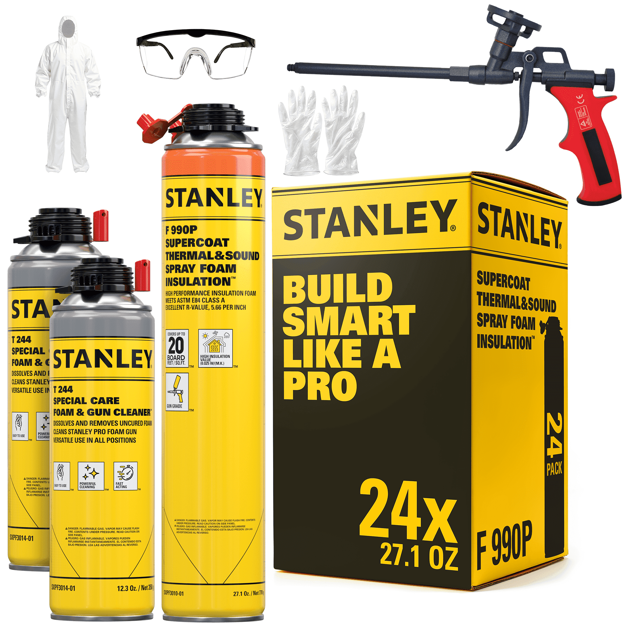 Stanley F990P SuperCoat Class A Fire Rated Spray Foam Insulation ...