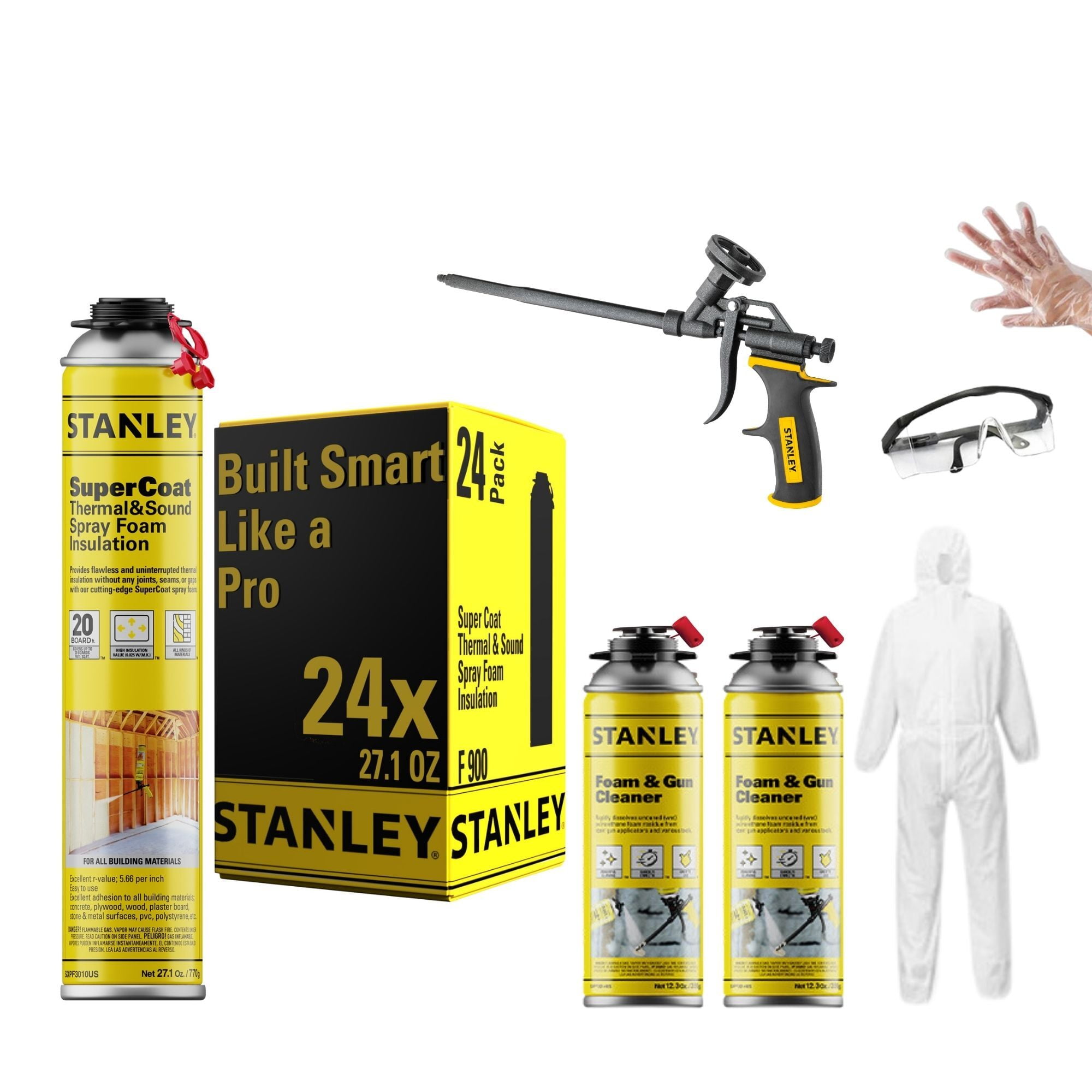 Stanley Supercoat Spray Foam Insulation- Closed Cell,480 Board feet ...