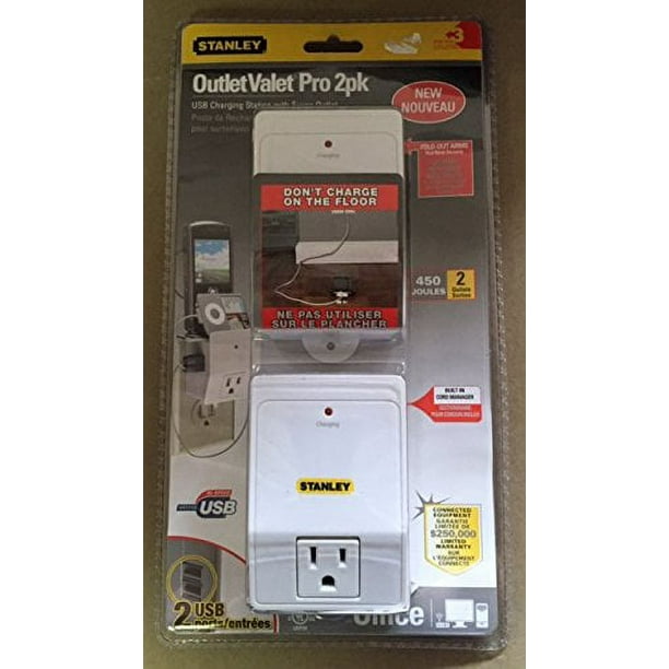Stanley Surge Outlet & USB Charging Station 2 Pak - Walmart Business ...