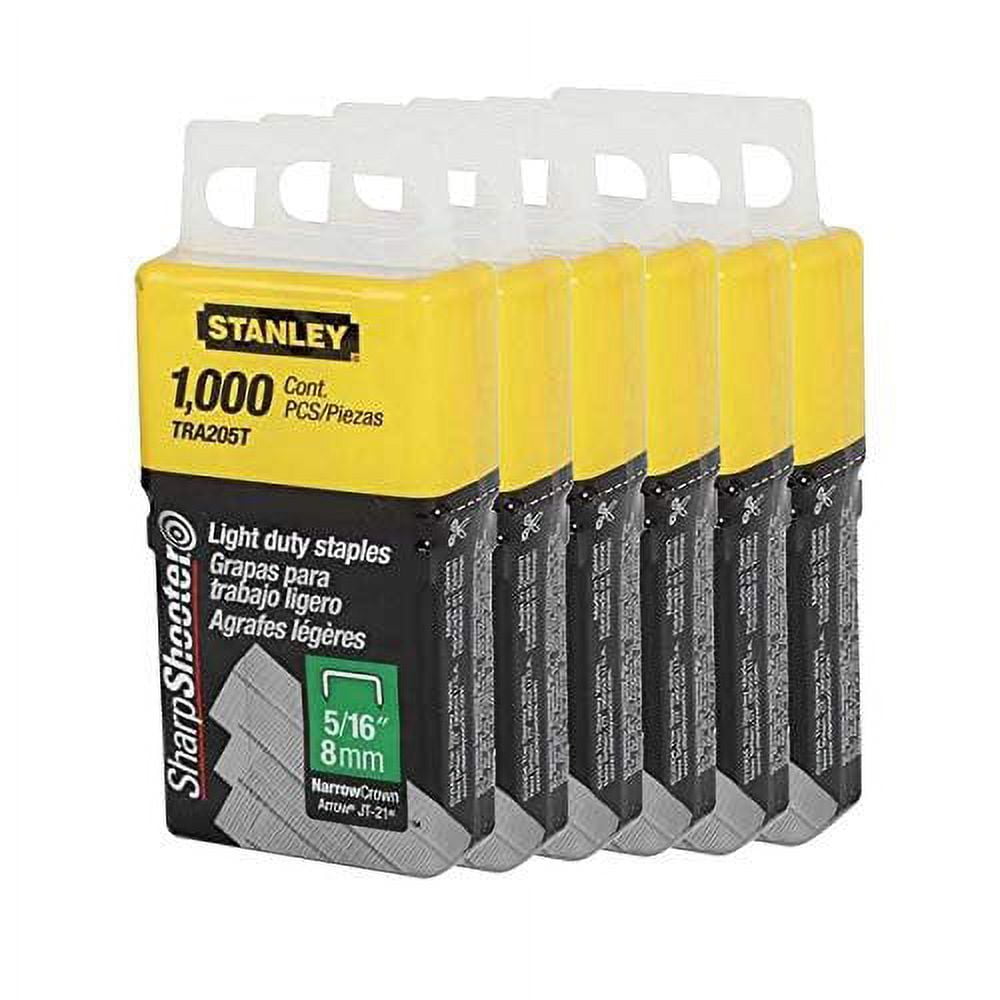 Stanley TRA205T 1,000 Units 5/16-Inch Light Duty Staples 6 pack ...