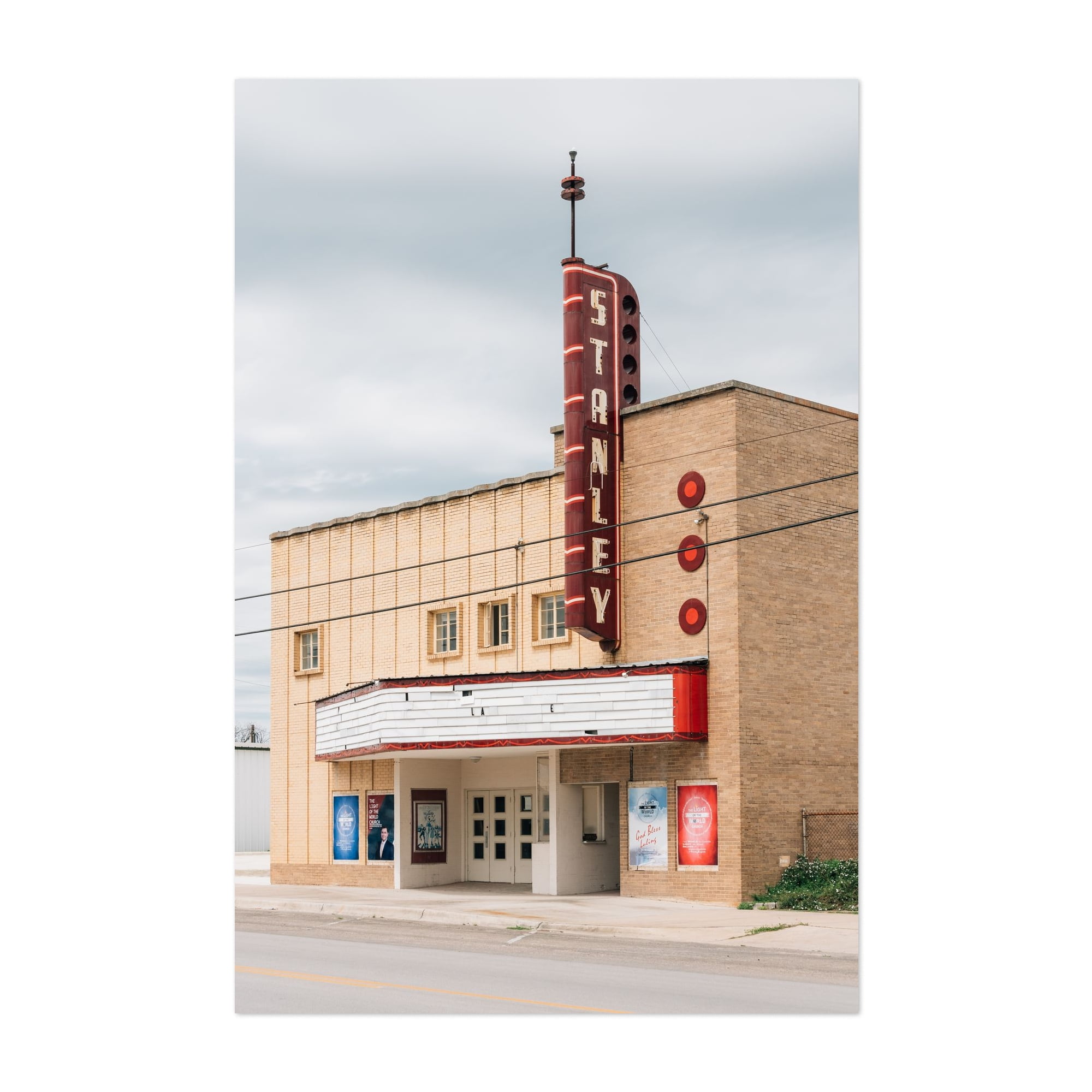 Stanley Theater - Luling Texas Photography Unframed Wall Art Print 20 x ...