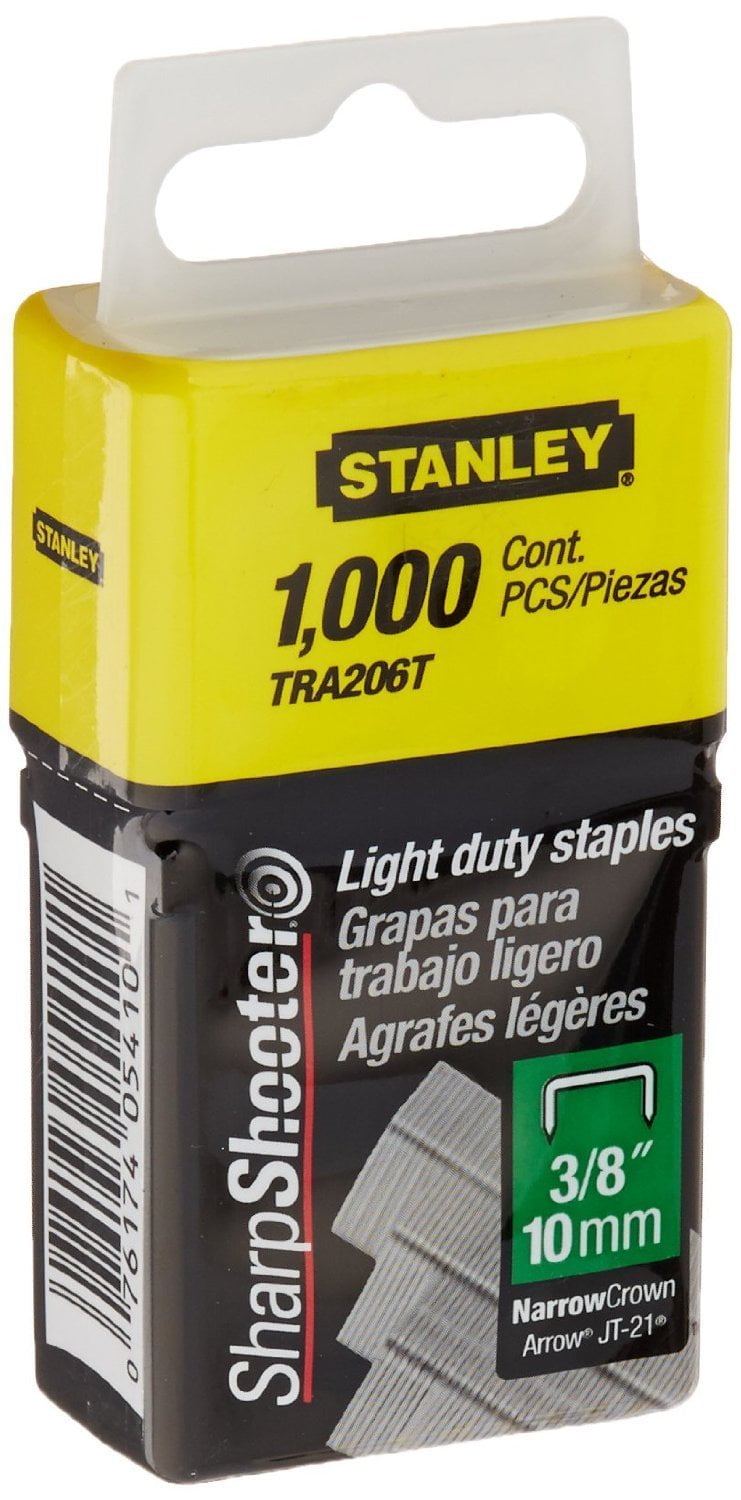 Stanley Tools TRA206T 15 Pack 3/8in. Light Duty Staple 1,000/Box ...