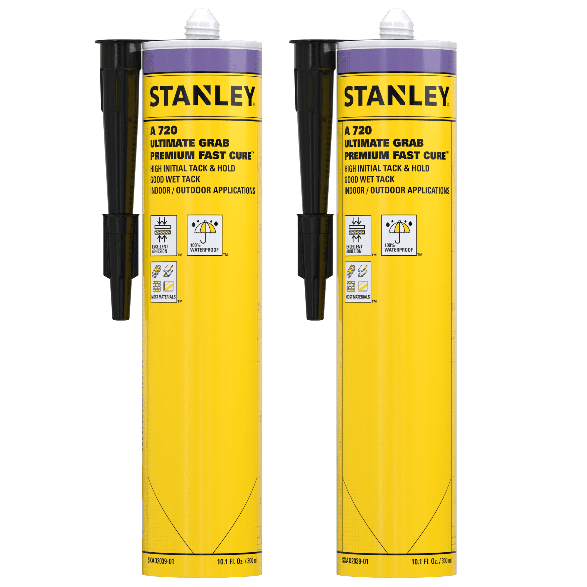 Stanley Turbo Fast Cure No Nail Polyurethane Adhesive - 10.1 fl oz-2 Pack - Walmart.com