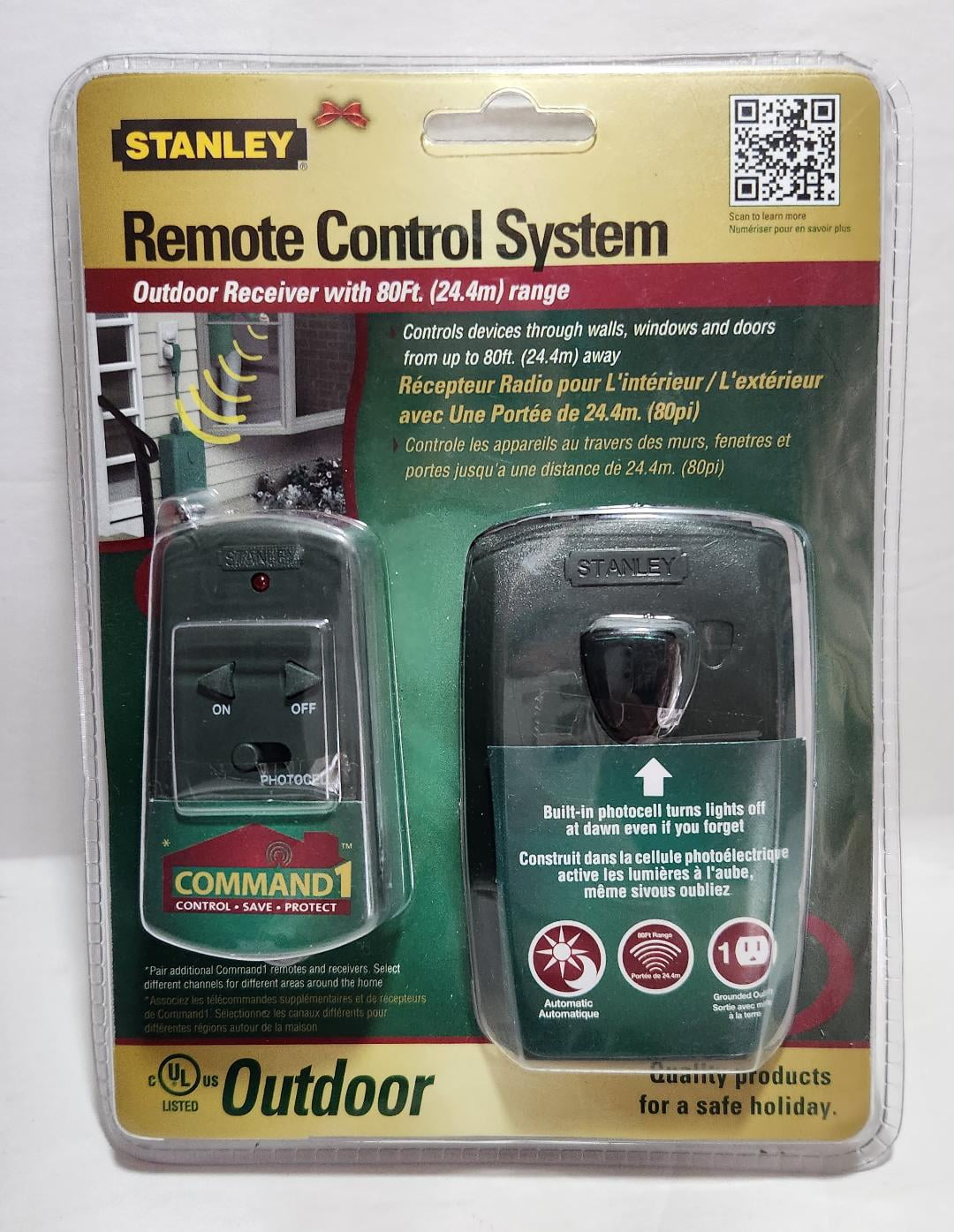 Stanley UL Listed Wireless Remote Control System Outlet with Timer ...
