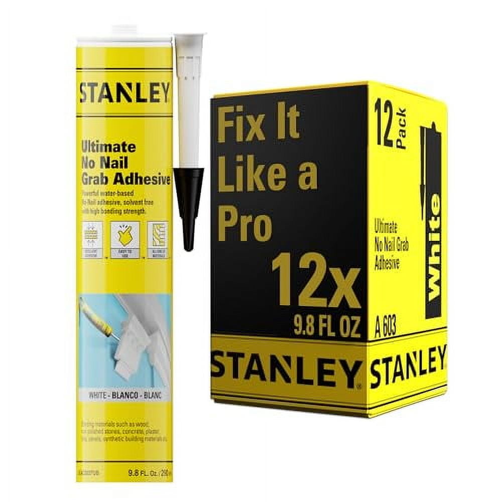 Stanley Ultimate No Nail Grab Adhesive Instant Grab Construction Adhesive for Window and Door ...