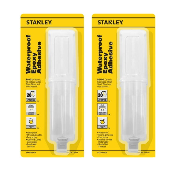 Stanley Waterproof Epoxy Adhesive - Strong Bond, 0.85oz-2 Pack ...
