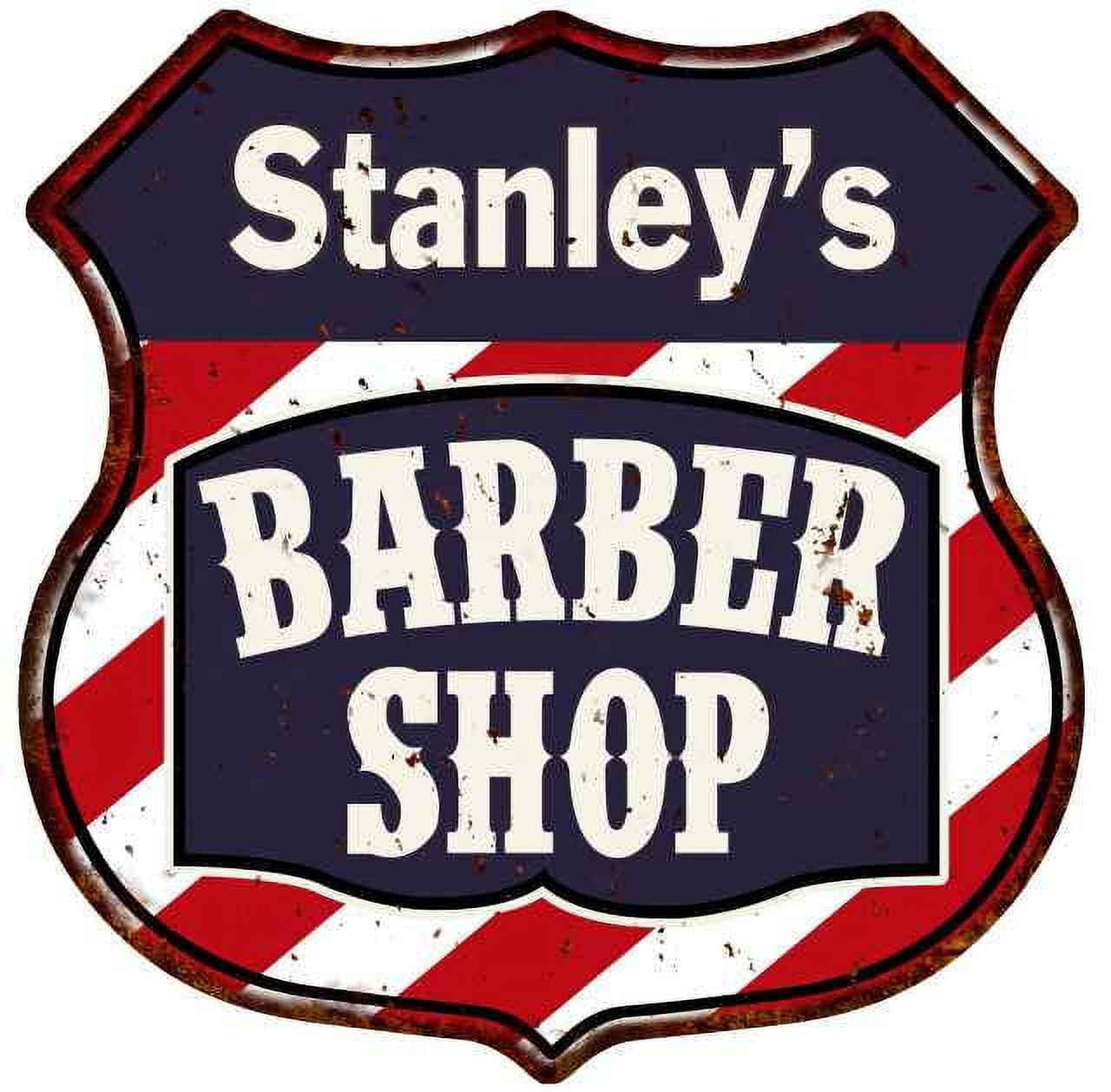 Stanley's Barber Shop Sign Shield Metal Gift Hair Gift 211110020109 ...