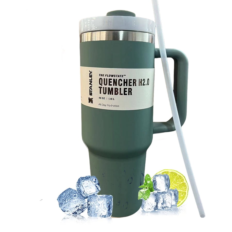 Stanleys Cup 40oz Tumbler - Insulated Travel Mug w/Straw, Leakproof ...