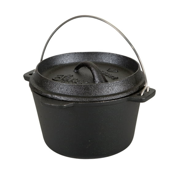 Stansport 1 QT Pre-Seasoned Cast Iron Dutch Oven Flat Bottom - Walmart.com