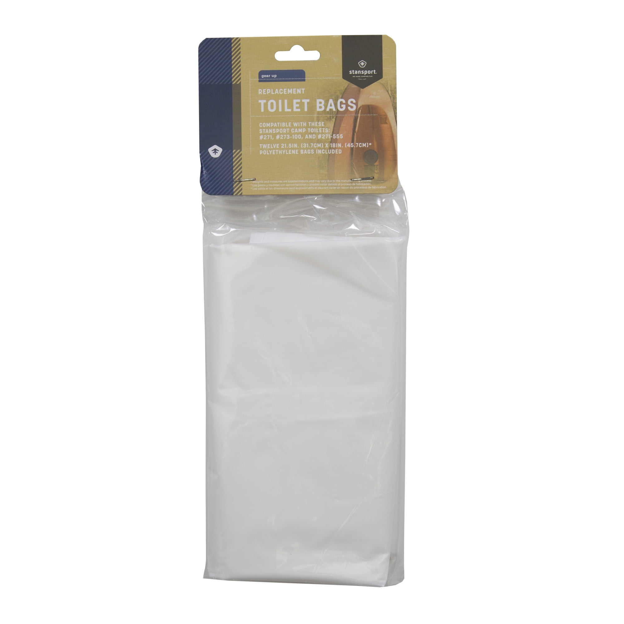 Stansport 12 Replacement Large Toilet Bags 36, Regular, 3 Piece ...