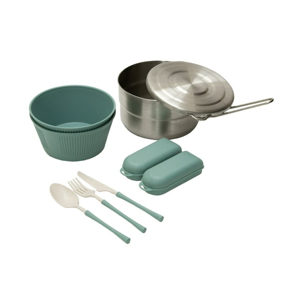 Stansport 2 Person Camping Cook Set - Stainless Steel, Lightweight ...
