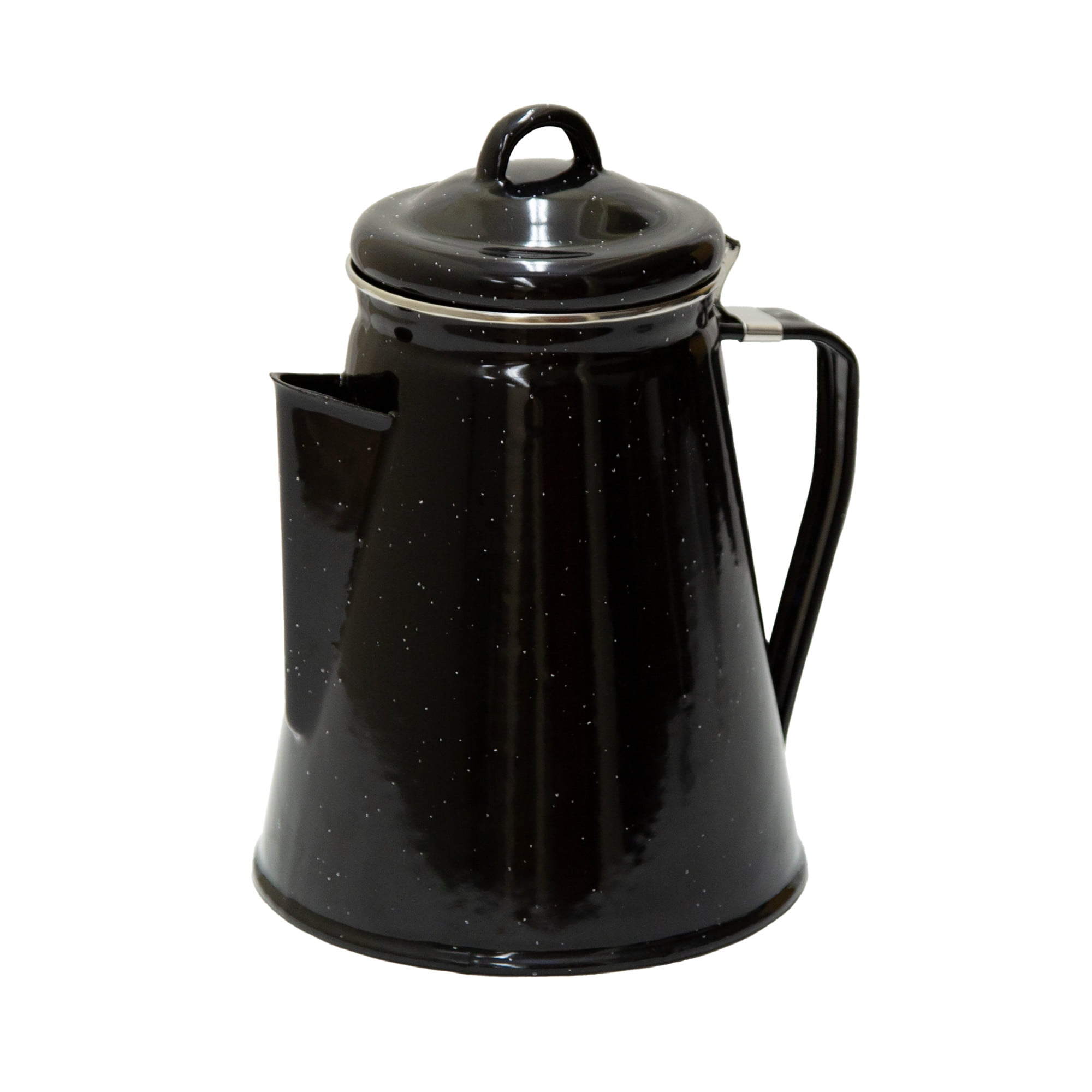 Stansport, Enamel Percolator Coffee Pot, 8 Cup, Black - Walmart.com